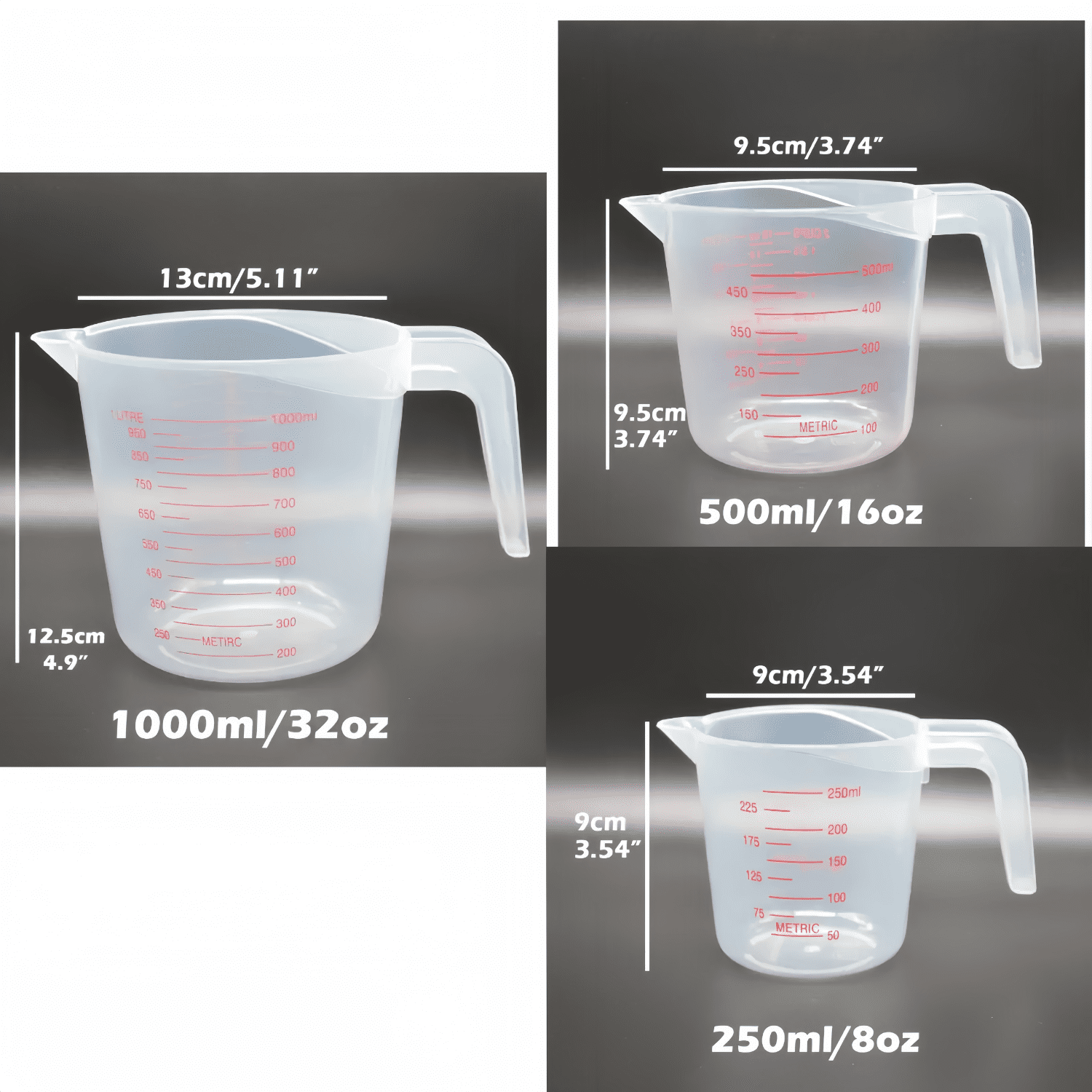 XIAOGZAHUOP BPA-Free Precision Stackable Measuring Cups & Spoons Set ...