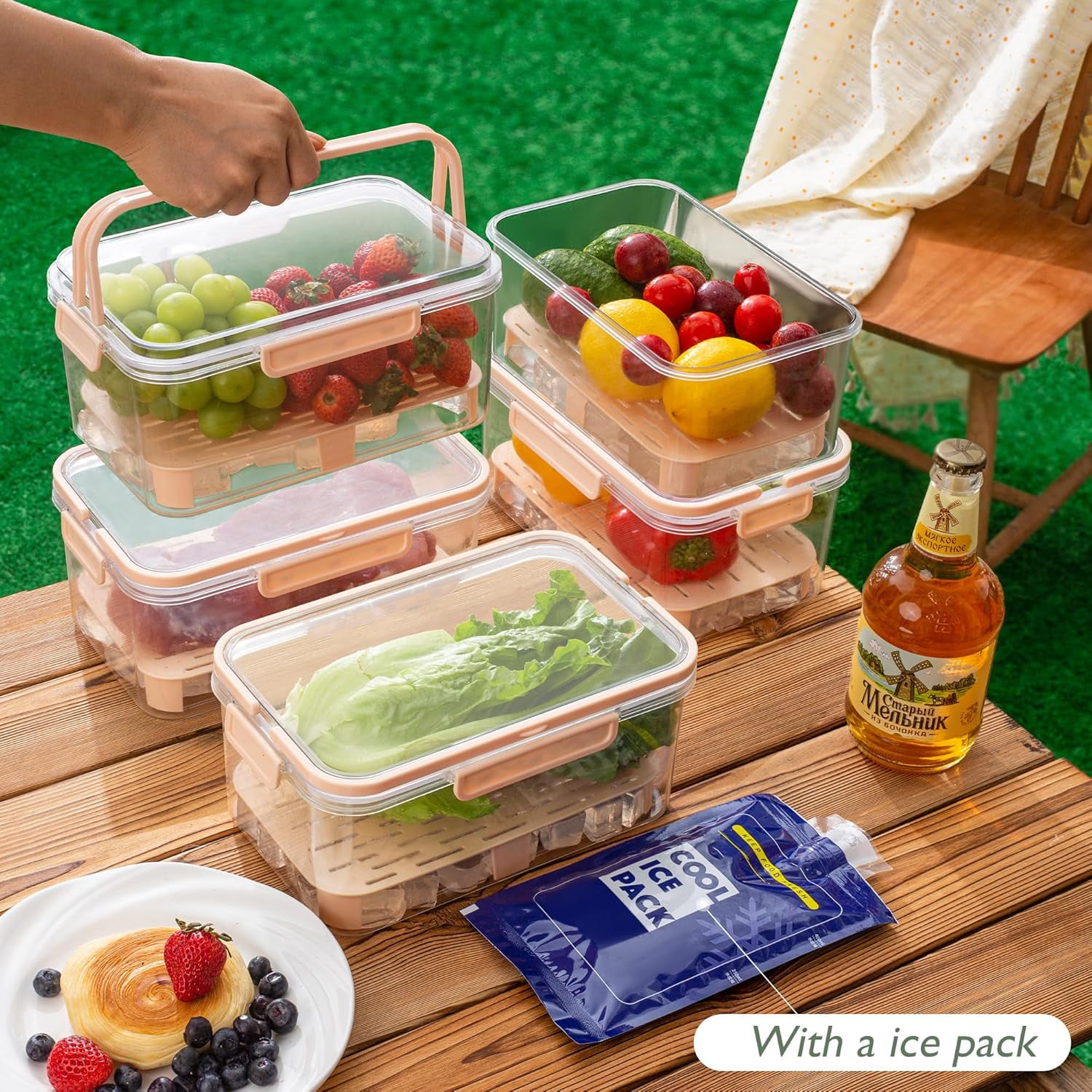 XIAOGZAHUOP Chilled Berry and Vegetable Veggie Saver Organizer ...