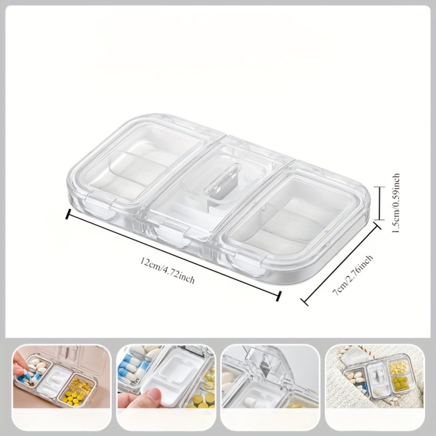 XIAOGZAHUOP Compact Portable Small Medicine Box for Seven Days of the ...