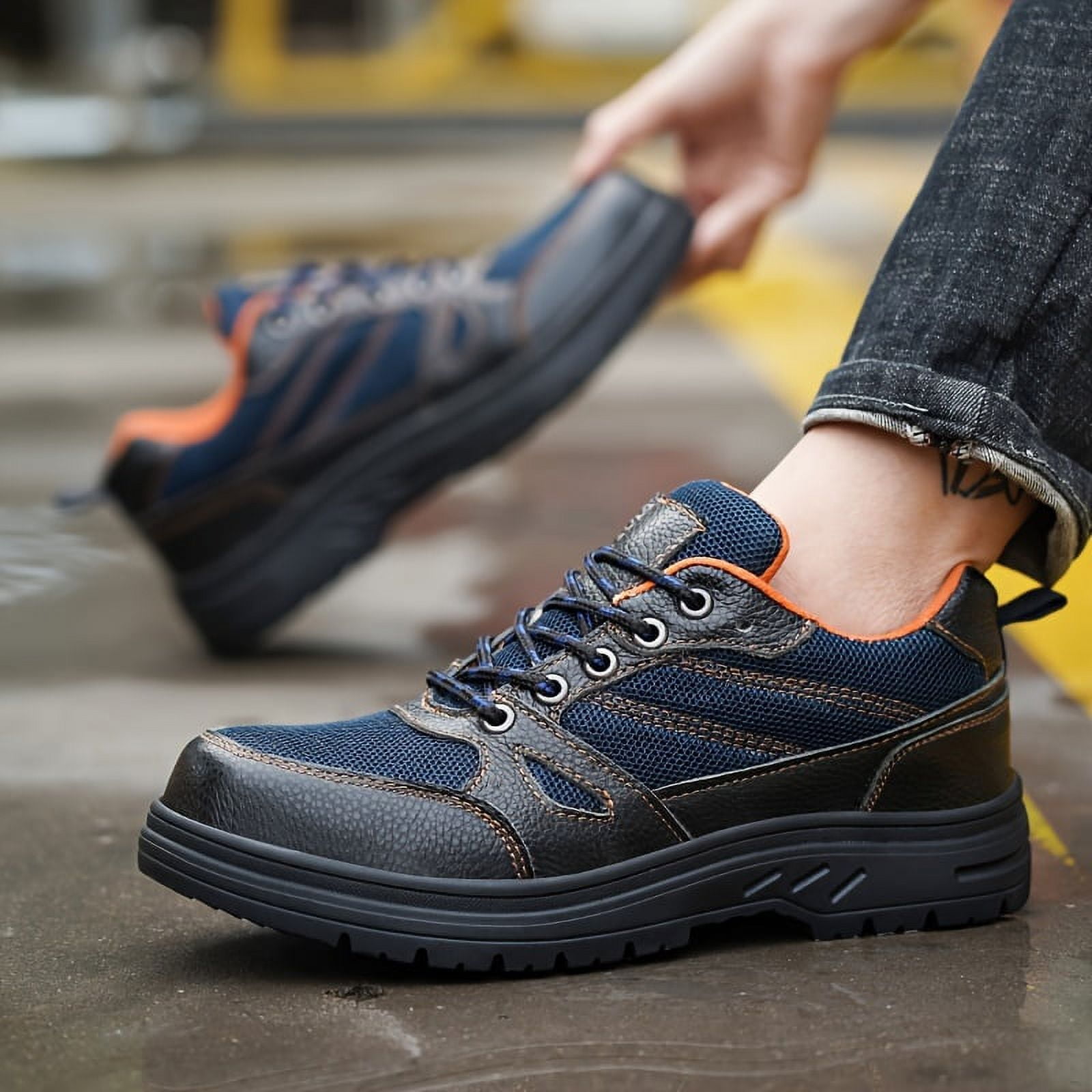 XIAOGZAHUOP Durable Men‘s Work Safety Shoes for Industrial ...
