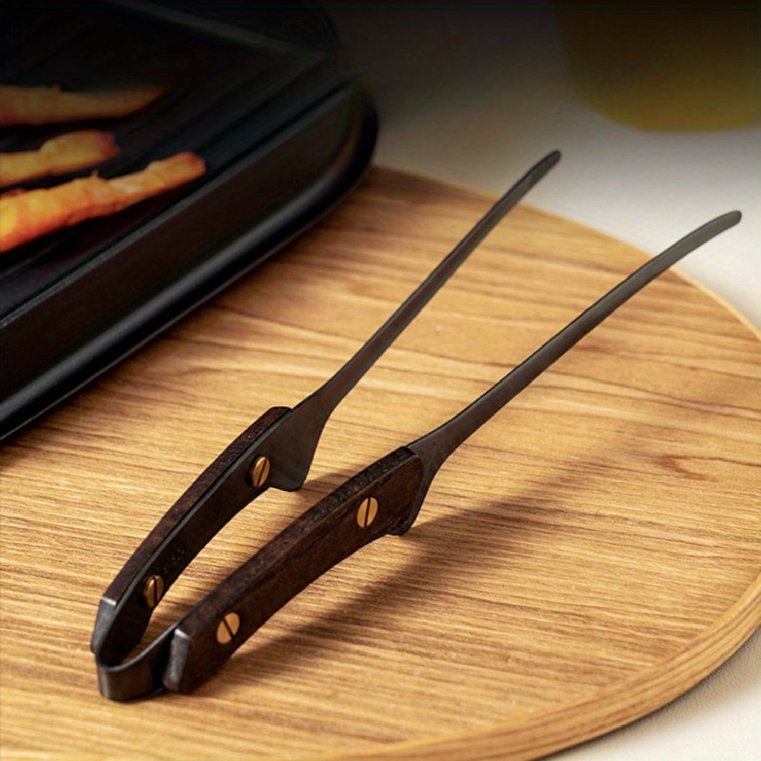 XIAOGZAHUOP Durable Vintage-Style Stainless Steel BBQ Tongs with Solid ...