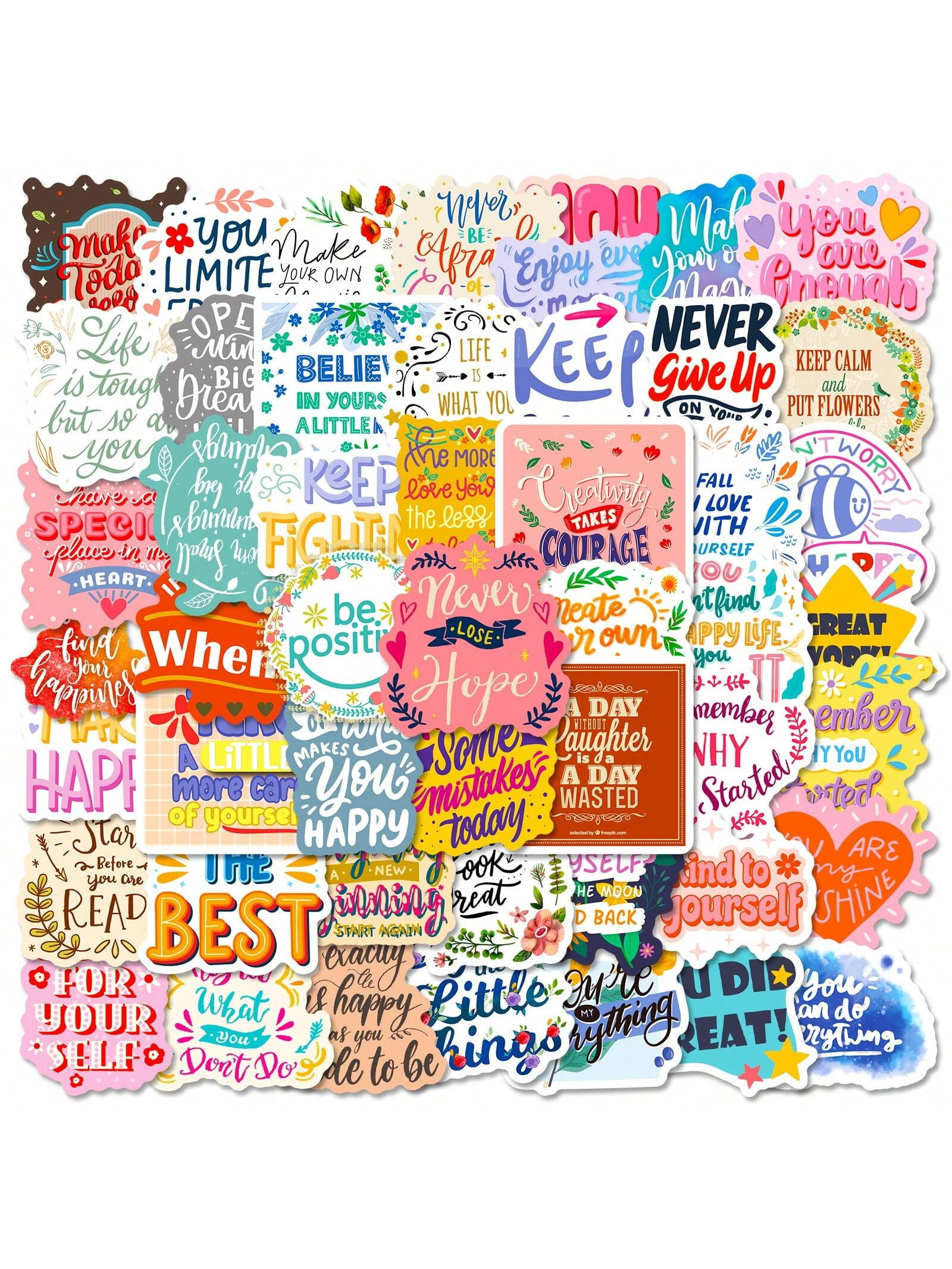 XIAOGZAHUOP Inspirational 50pcs Vision Board Supplies: Positive ...