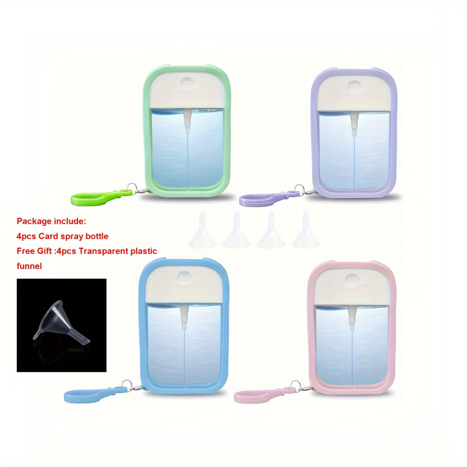 XIAOGZAHUOP Refillable 50ml Portable Card Spray Bottles Set - BPA-Free ...