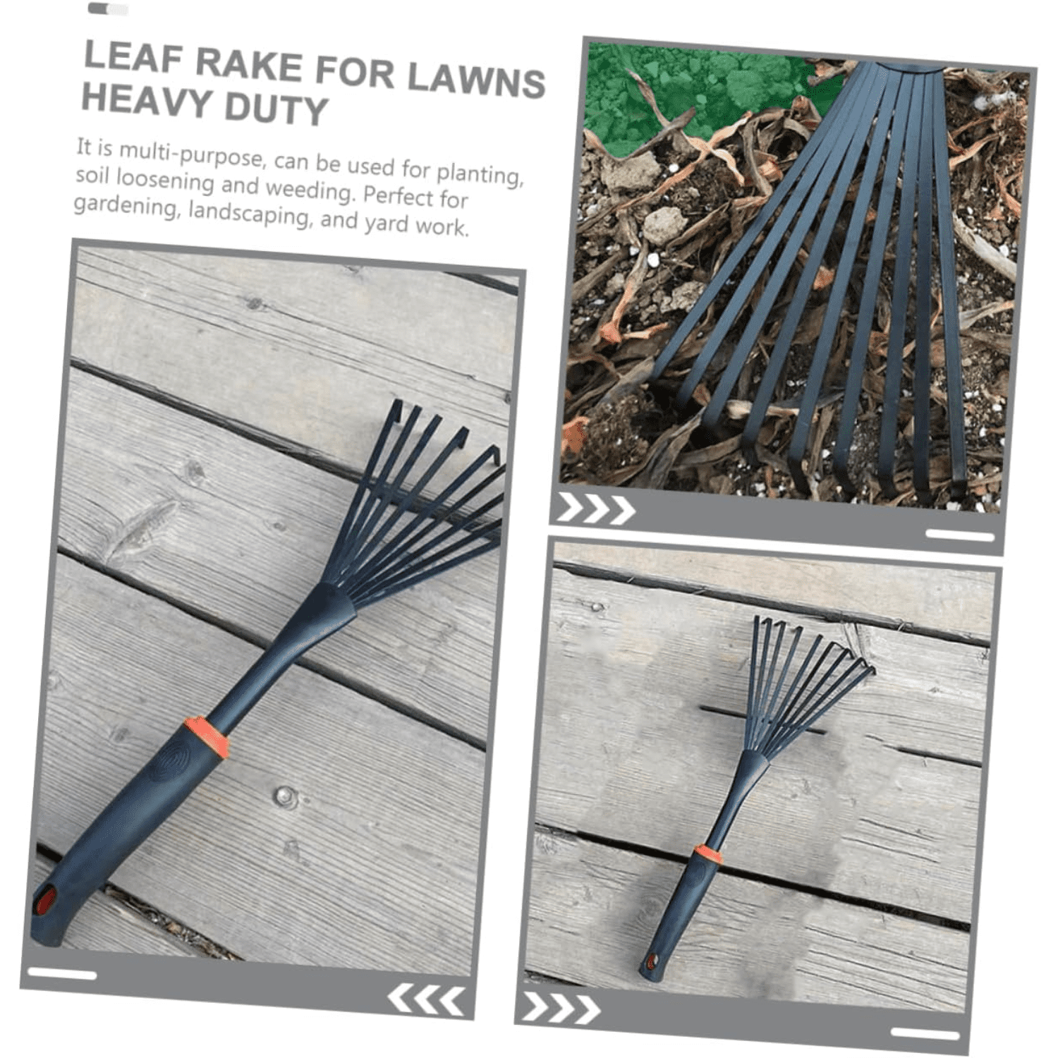 XIAOGZAHUOP Rubber Handle Small Hand Rake - Ideal Tool for Precise ...