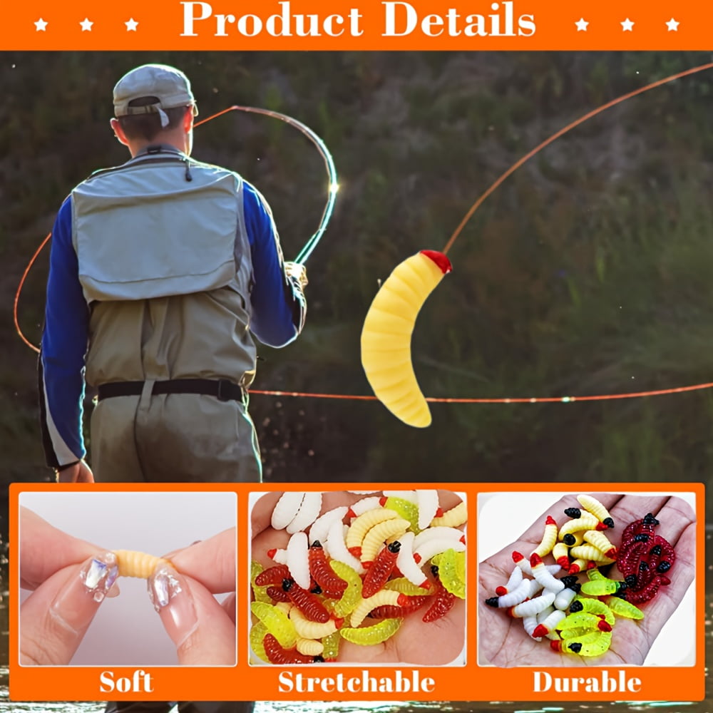 XIAOGZAHUOP Soft plastic FishingPepo Swim Baits Senko Worms - 100pcs ...