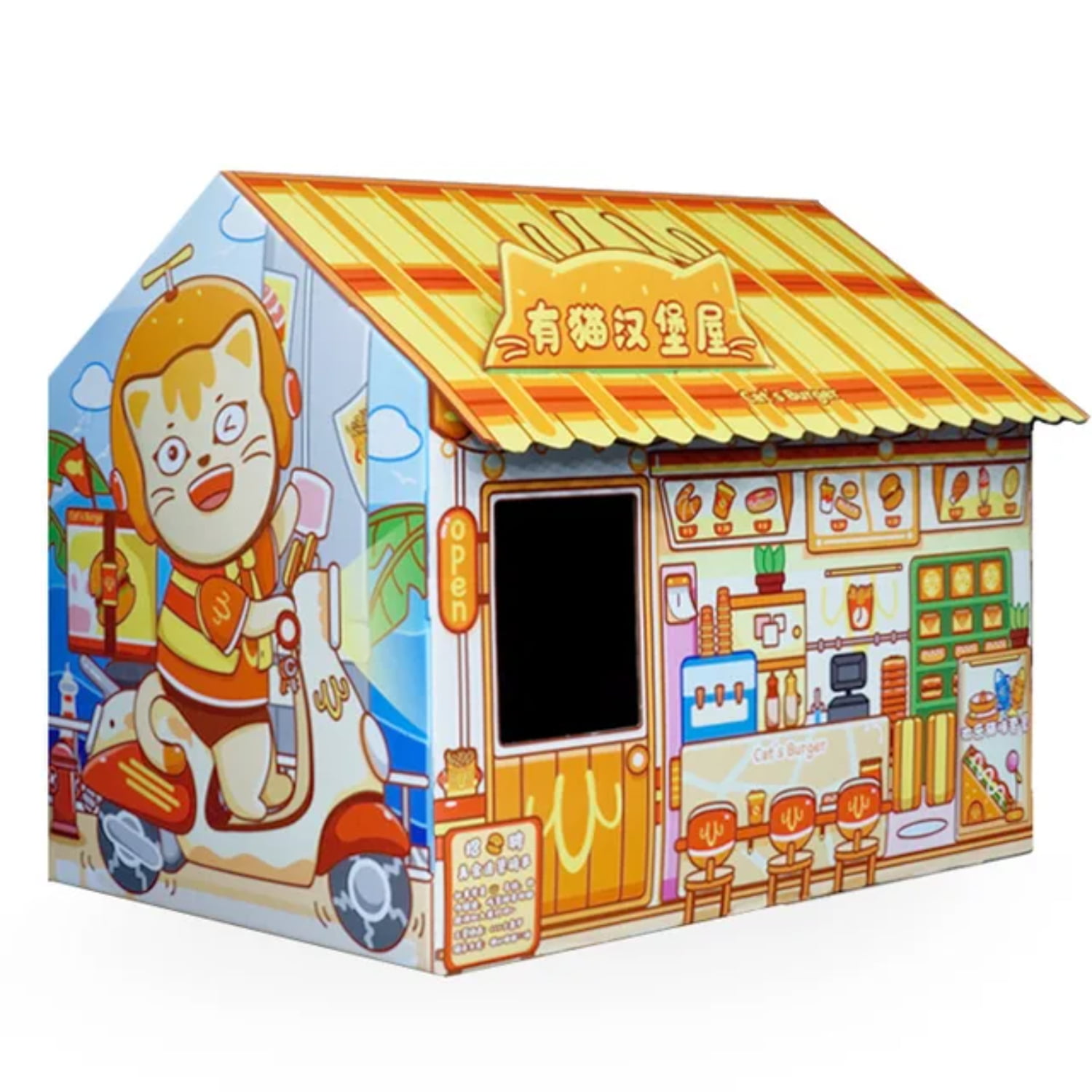 XIAOGZHP Breathable Corrugated Cardboard Cat Scratcher Nest Milk Bed ...