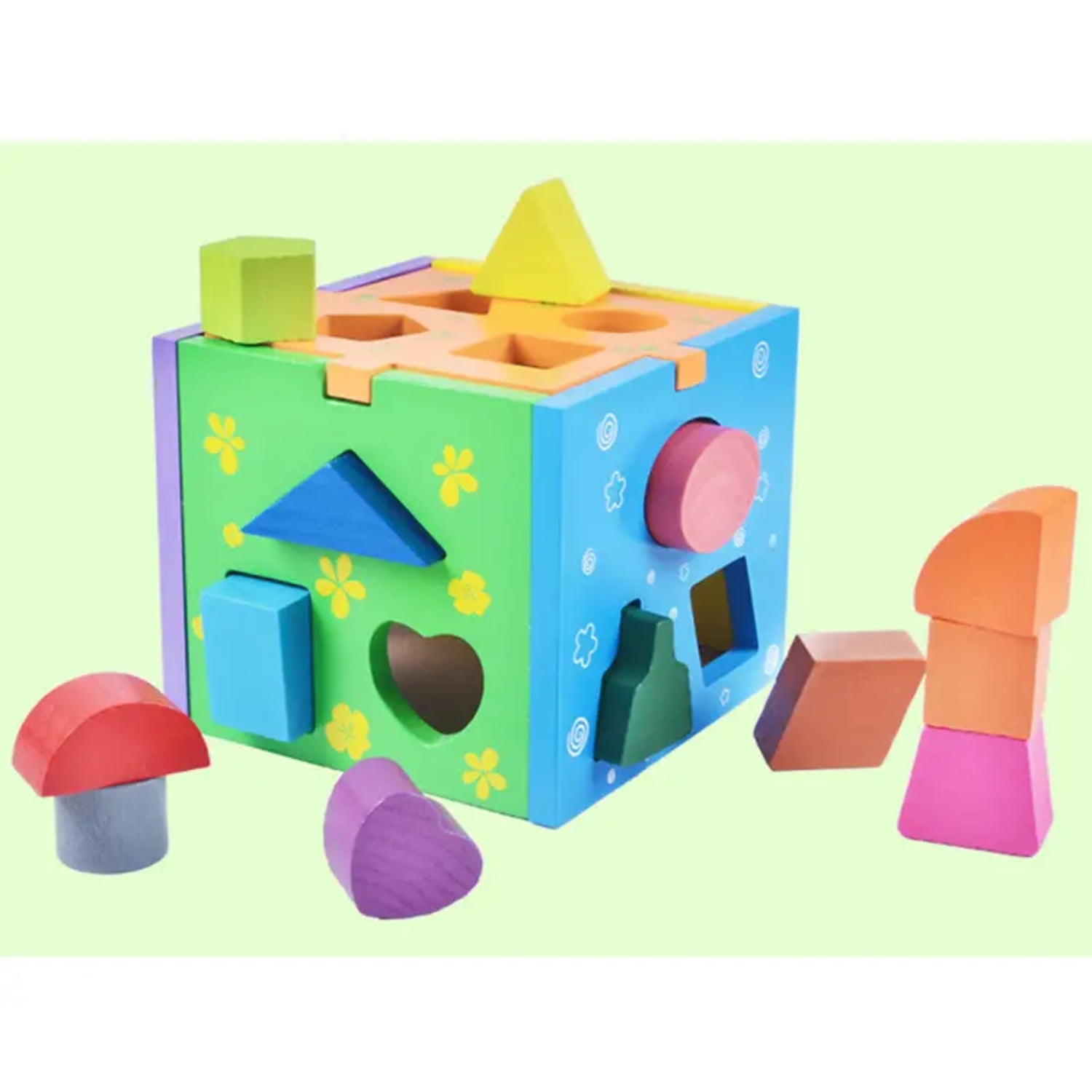 XIAOGZHP Colorful and Educational Wooden Building Blocks Toy for 1-3 ...