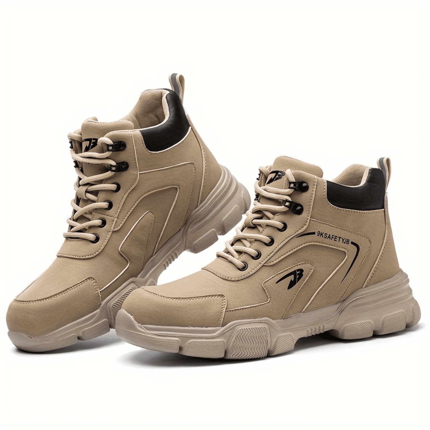 XIAOGZHP Waterproof Men‘s High Top Steel Toe Work Safety Boots for ...