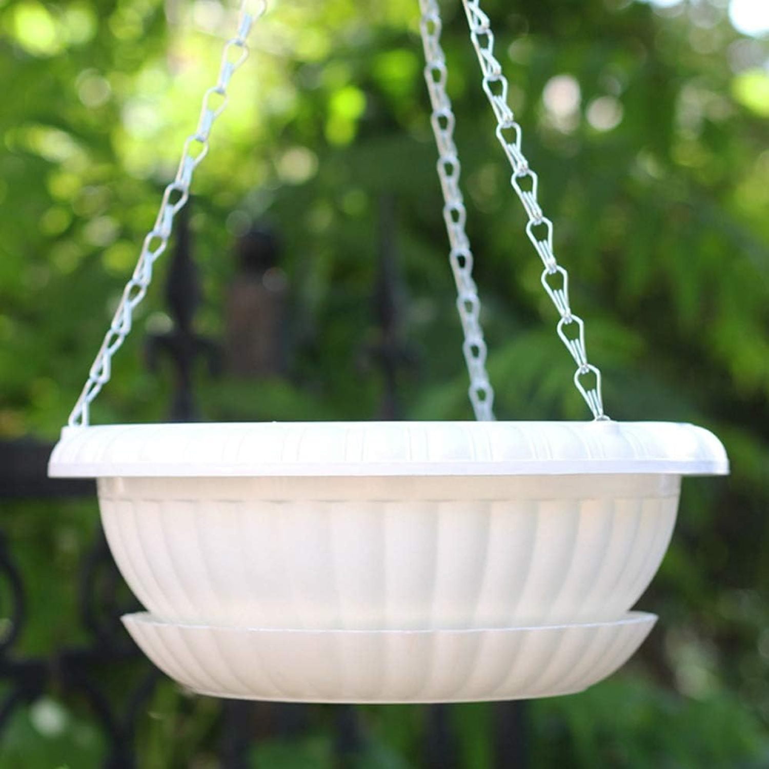 XIAOHESHOP Hanging Planters with Drainage Hole&Tray, Hanging Flower ...