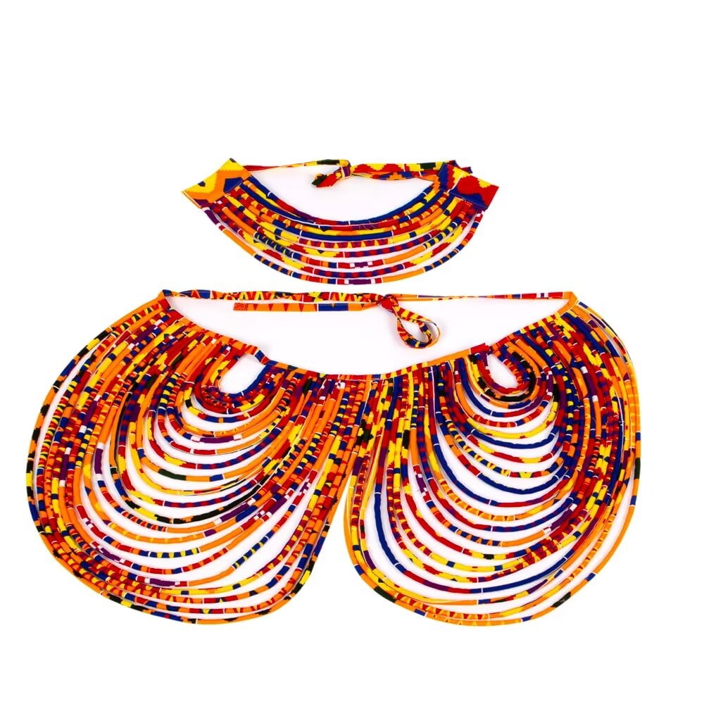 XIAOHUAGUA African Ankara Kente Handmade Necklace for Women Multi ...