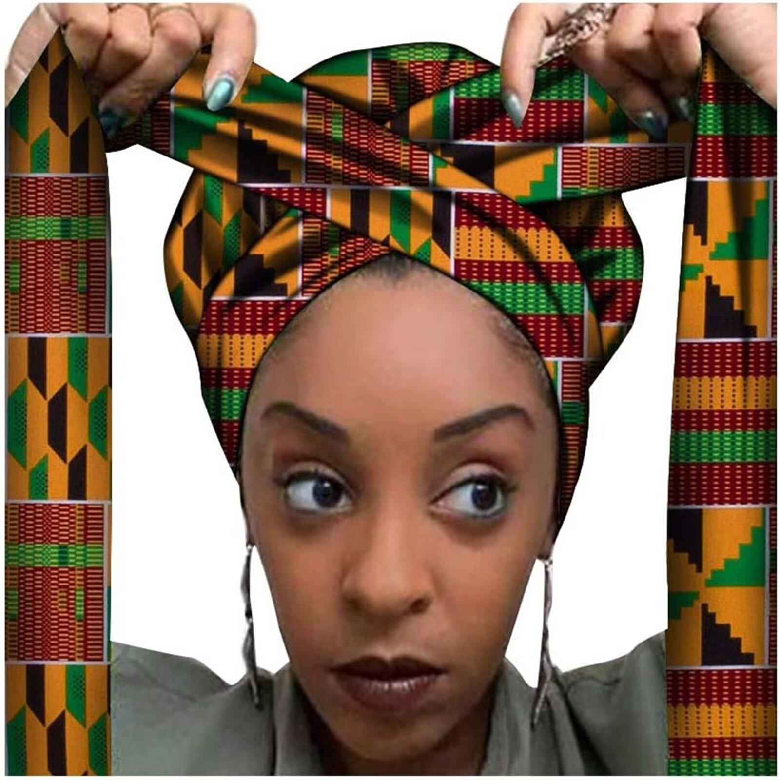 XIAOHUAGUA African Hair Bonnet Turbans Head Scarf Head Wraps for Women ...
