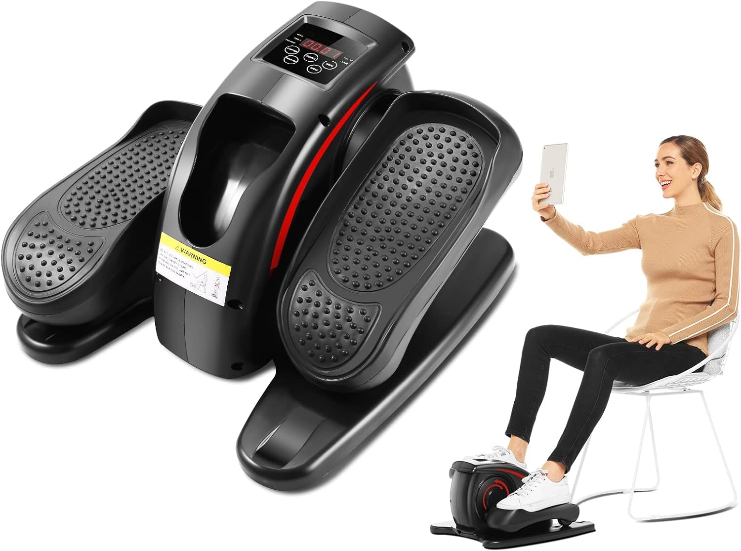 XIAOJIAWU Under Desk Elliptical Machine, Electric Seated Pedal ...