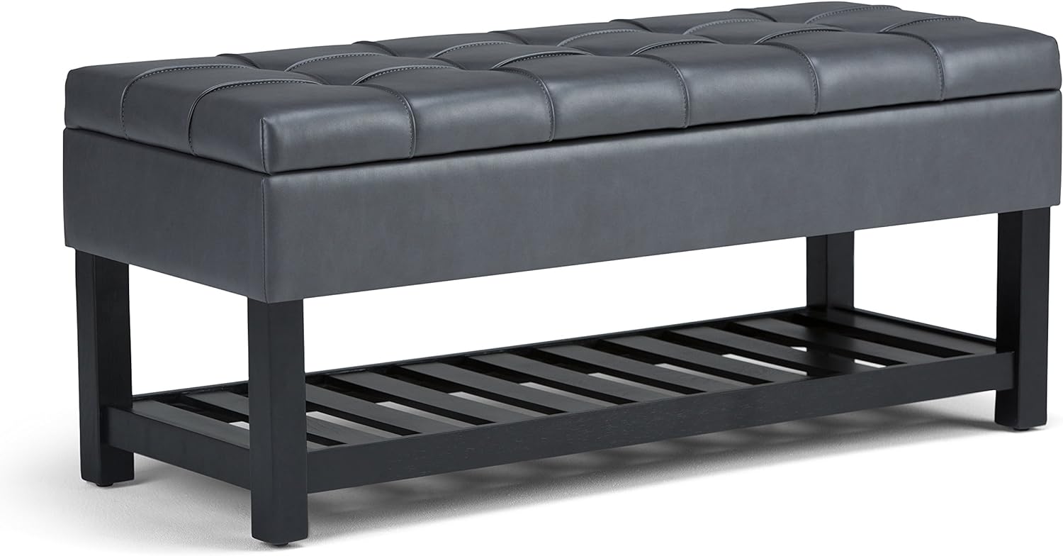 XIAOJIAWU Saxon 43 Inch Wide Transitional Rectangle Storage Ottoman ...