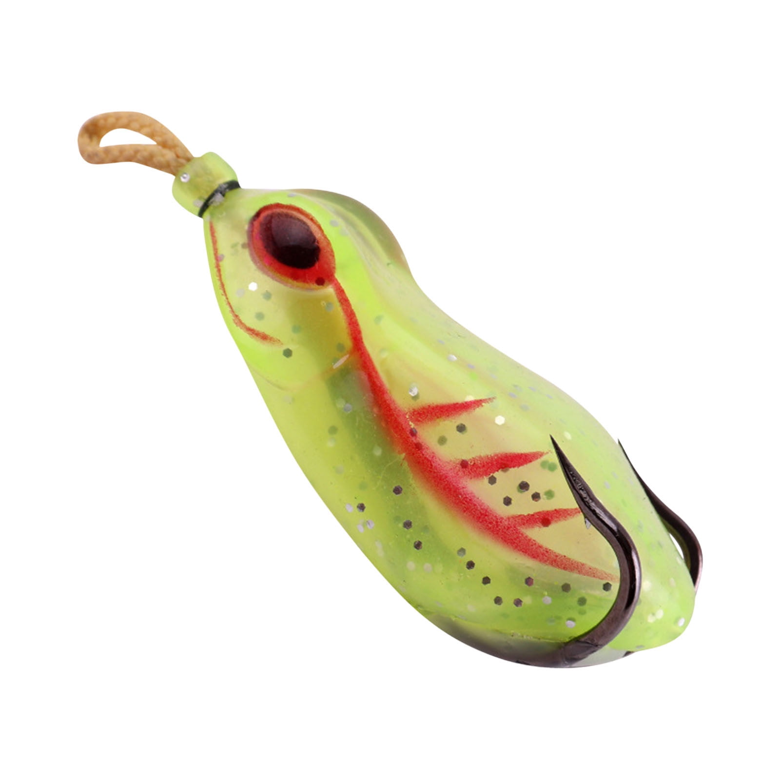 XIAOLE 1PCS Topwater Frog Lure Set with Weedless Hooks, Lifelike Frog ...