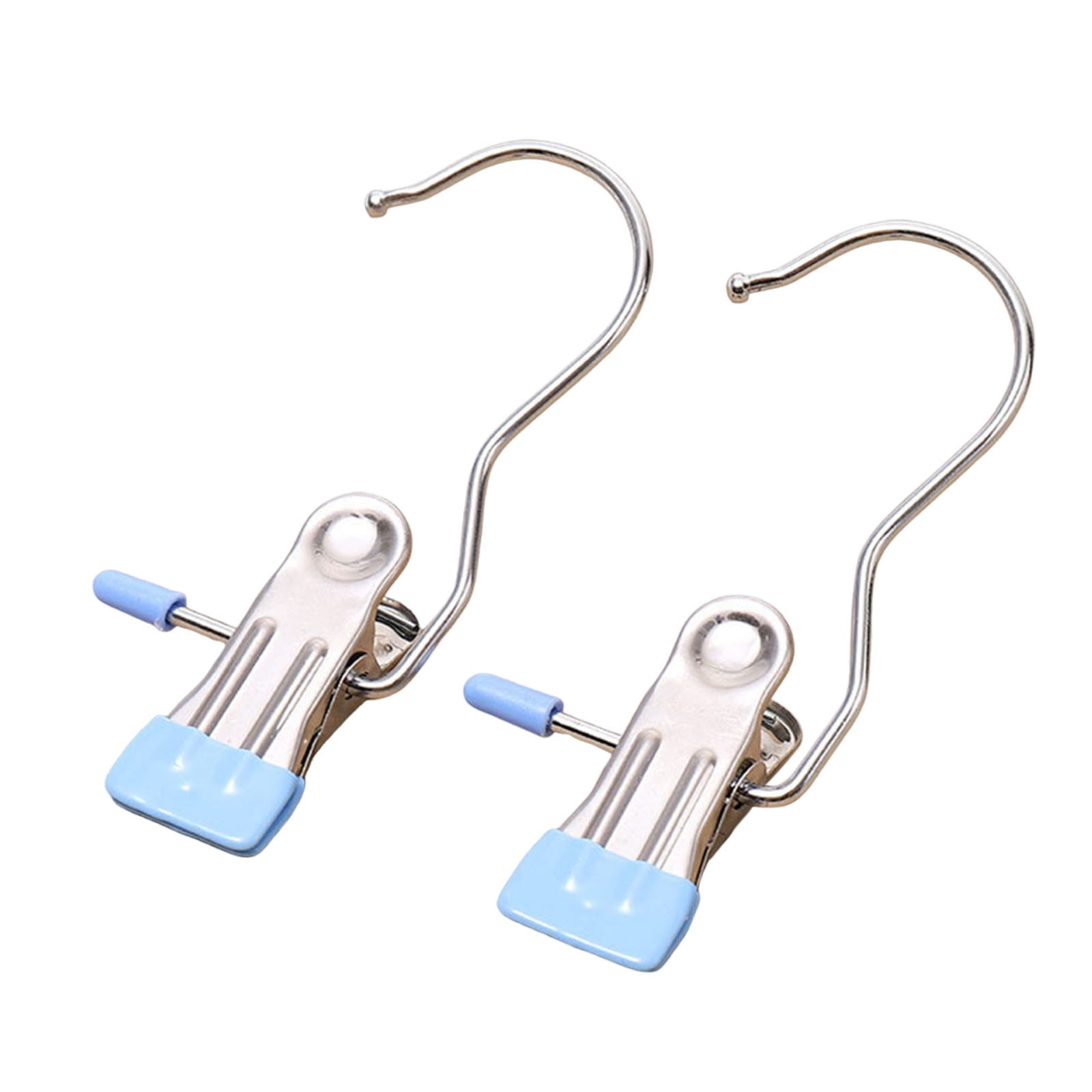 XIAOLE 2 Pack Hanging Clips Hook Clothes Pins For Laundry, Hanger Clips ...