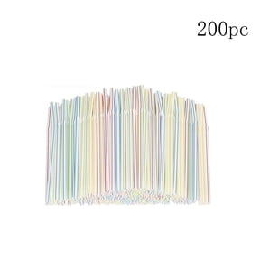 Harlier 100PCS Black Flexible Plastic Straws, Black Disposable Bendy ...