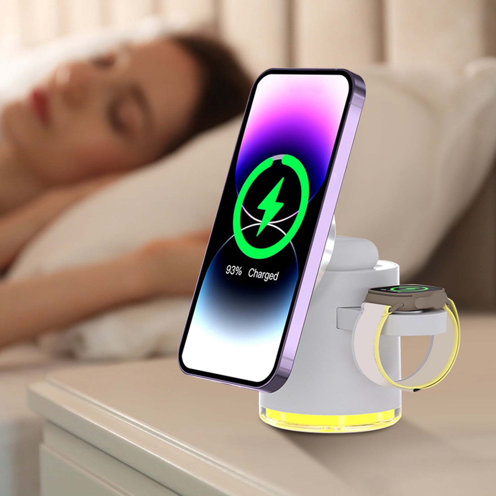 XIAOLE 3 In 1 Foldable Magnetic Wireless Fast Charger With Pd 15w Usb-C ...