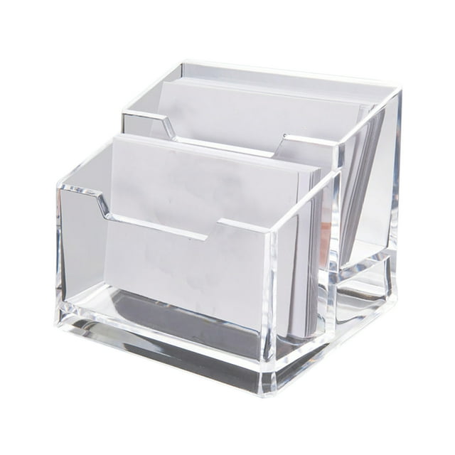 XIAOLE Acrylic Business Card Display Holder for Desk, Clear Multiple ...