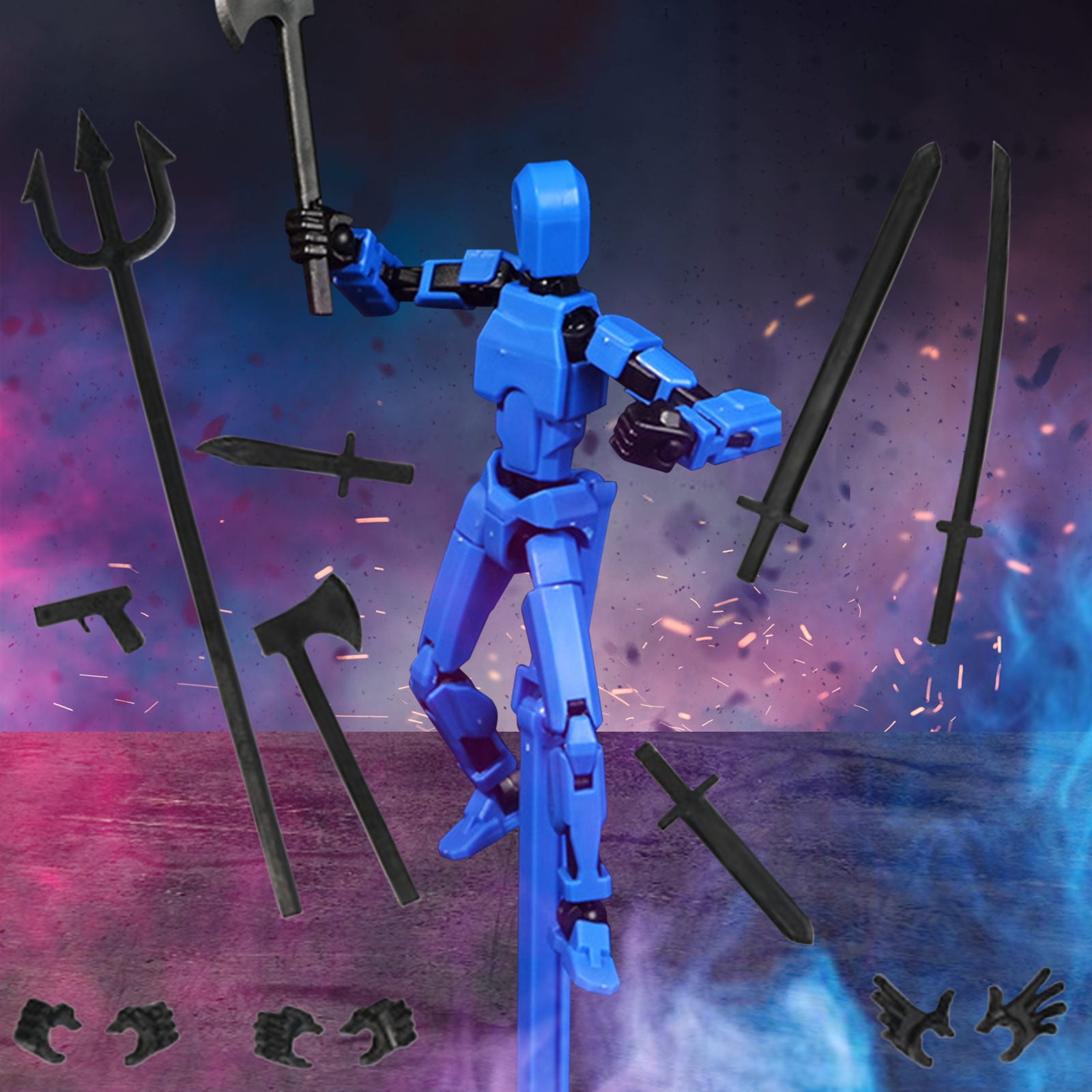 XIAOLE Action Figure 3D Printed Movable 13 Articulated Robot Action ...