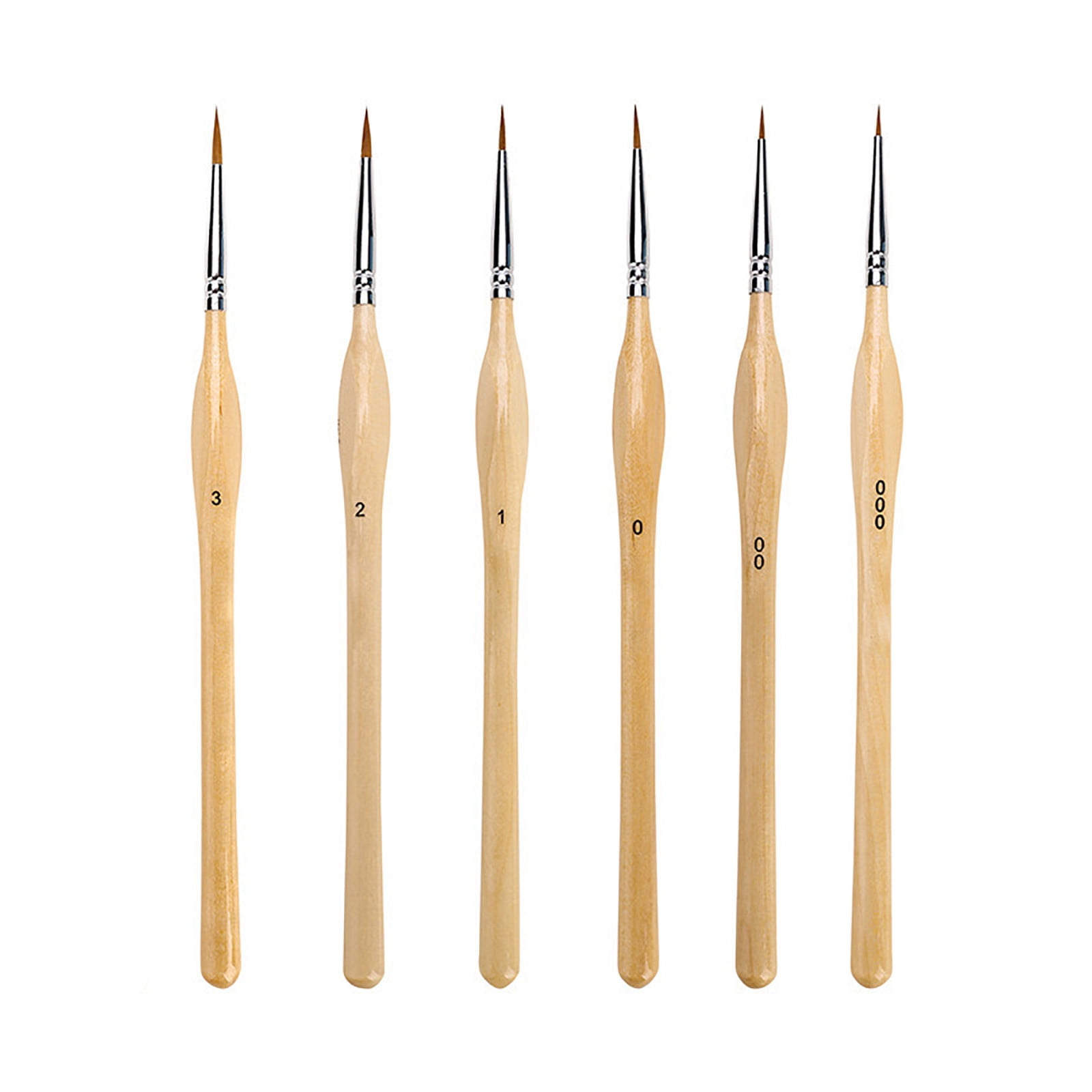 XIAOLE Detail Paint Brushes Set, 6PC Miniature Brushes for Fine Detailing & Art Painting, Small ...