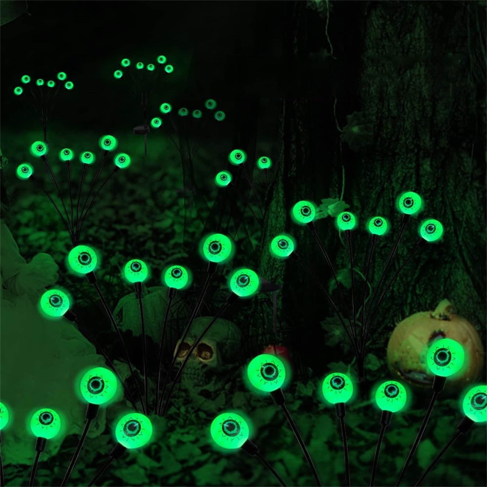 XIAOLE Halloween Decorations Outdoor Scary Solar Eyeball Lights, 1 Pack ...