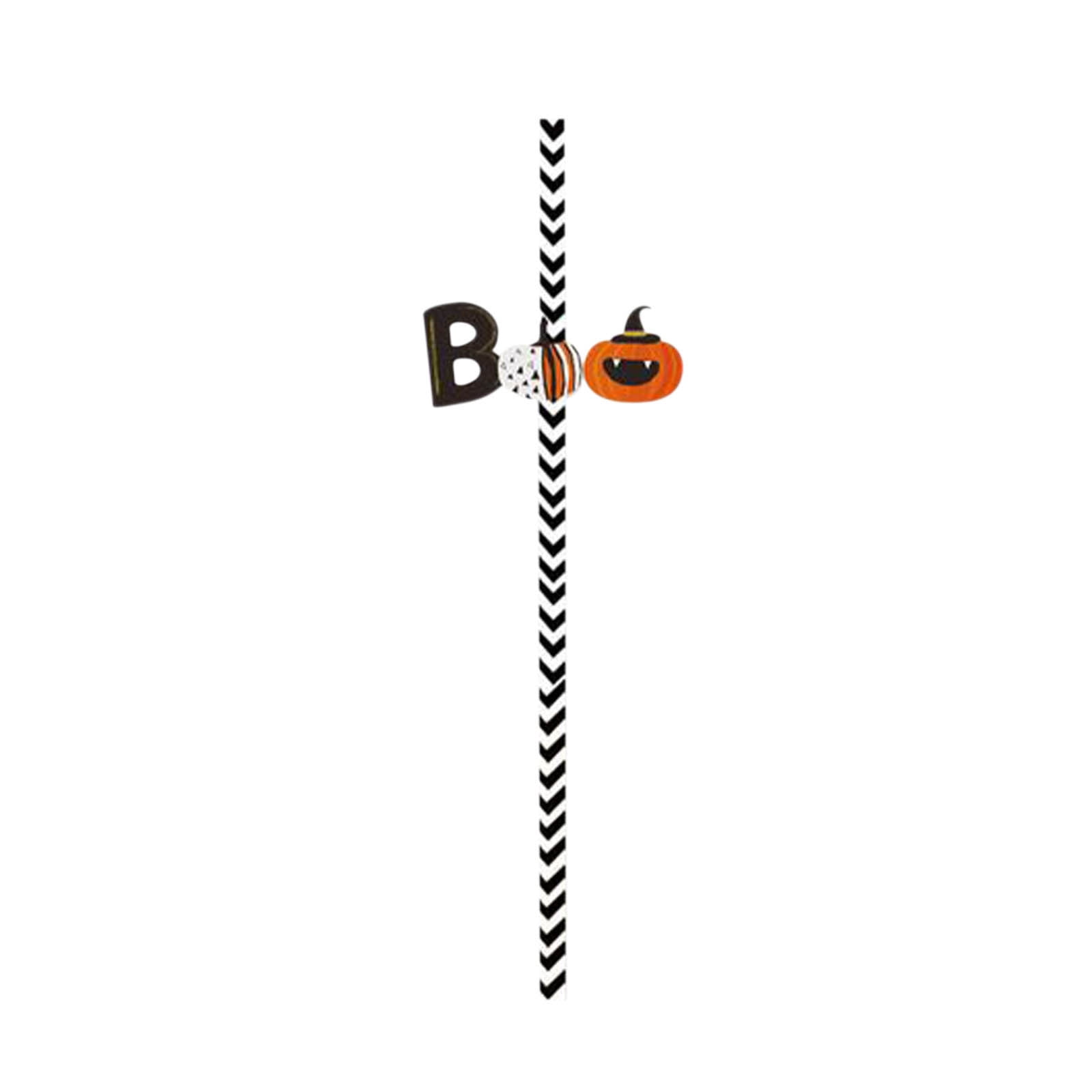 XIAOLE Halloween Paper Straws, 48PCS Halloween Party Straws, Paper ...