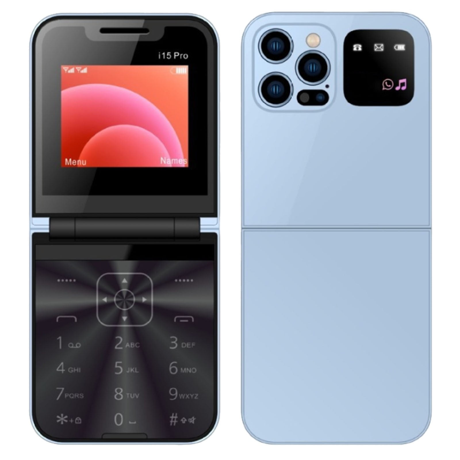 XIAOLE I15 Pro Mini Flip Mobile Phone, Foldable Cell Phone With Fm Radio Magic Voice Speed Dial ...