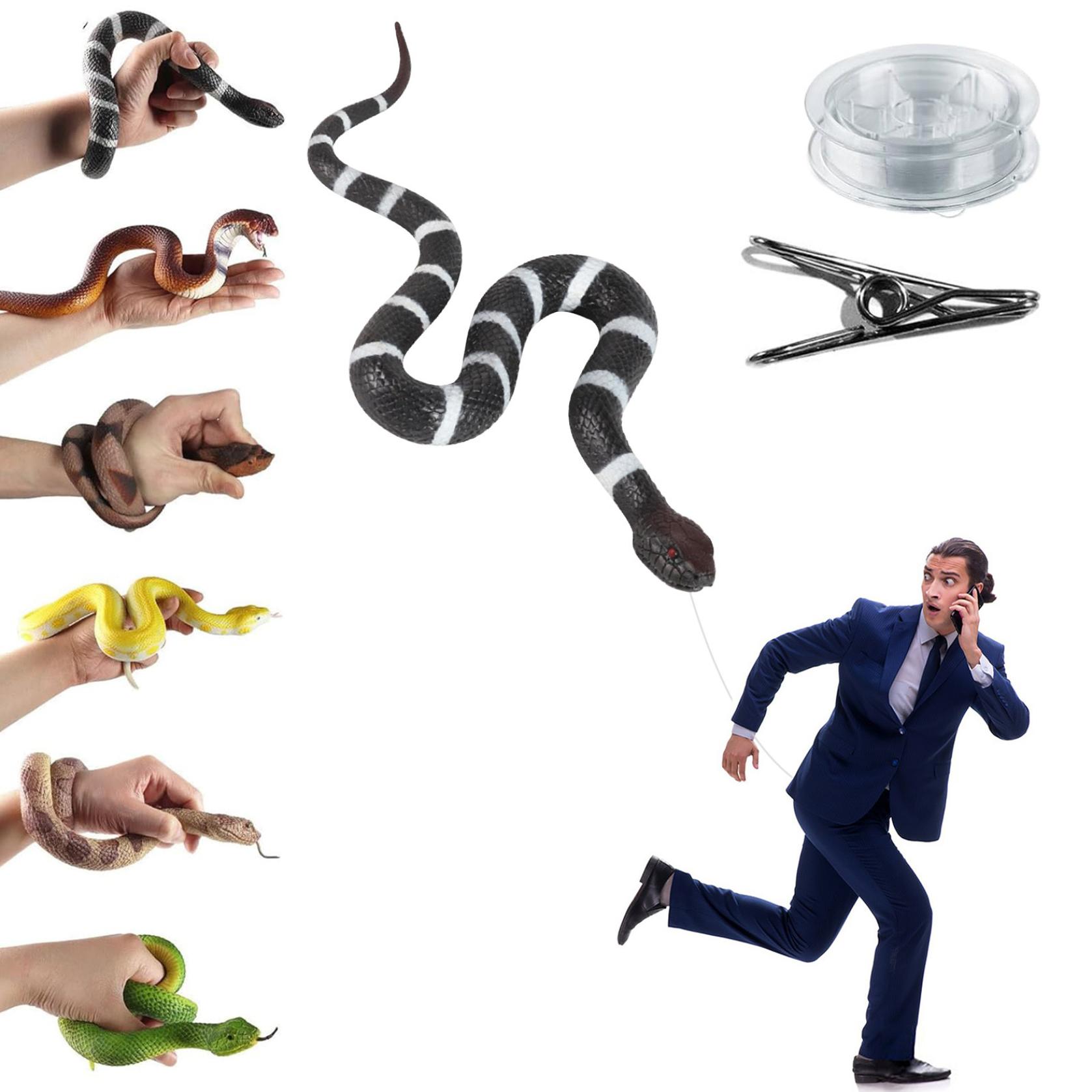 XIAOLE Snake Prank With String Clip - Clip On Snake Prank, Snake Prank ...