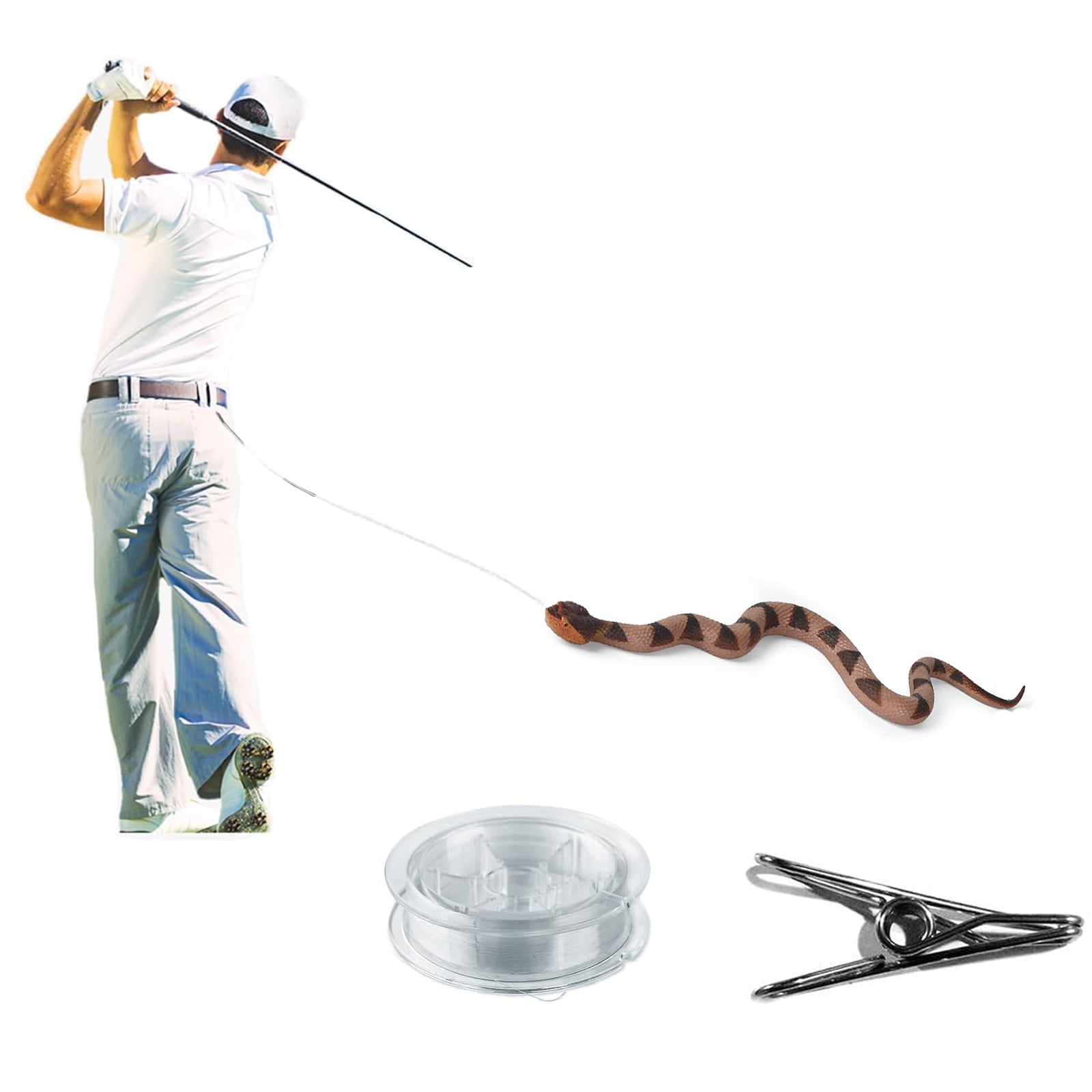 XIAOLE Snake Prank With String Clip - Clip On Snake Prank, Snake Prank ...
