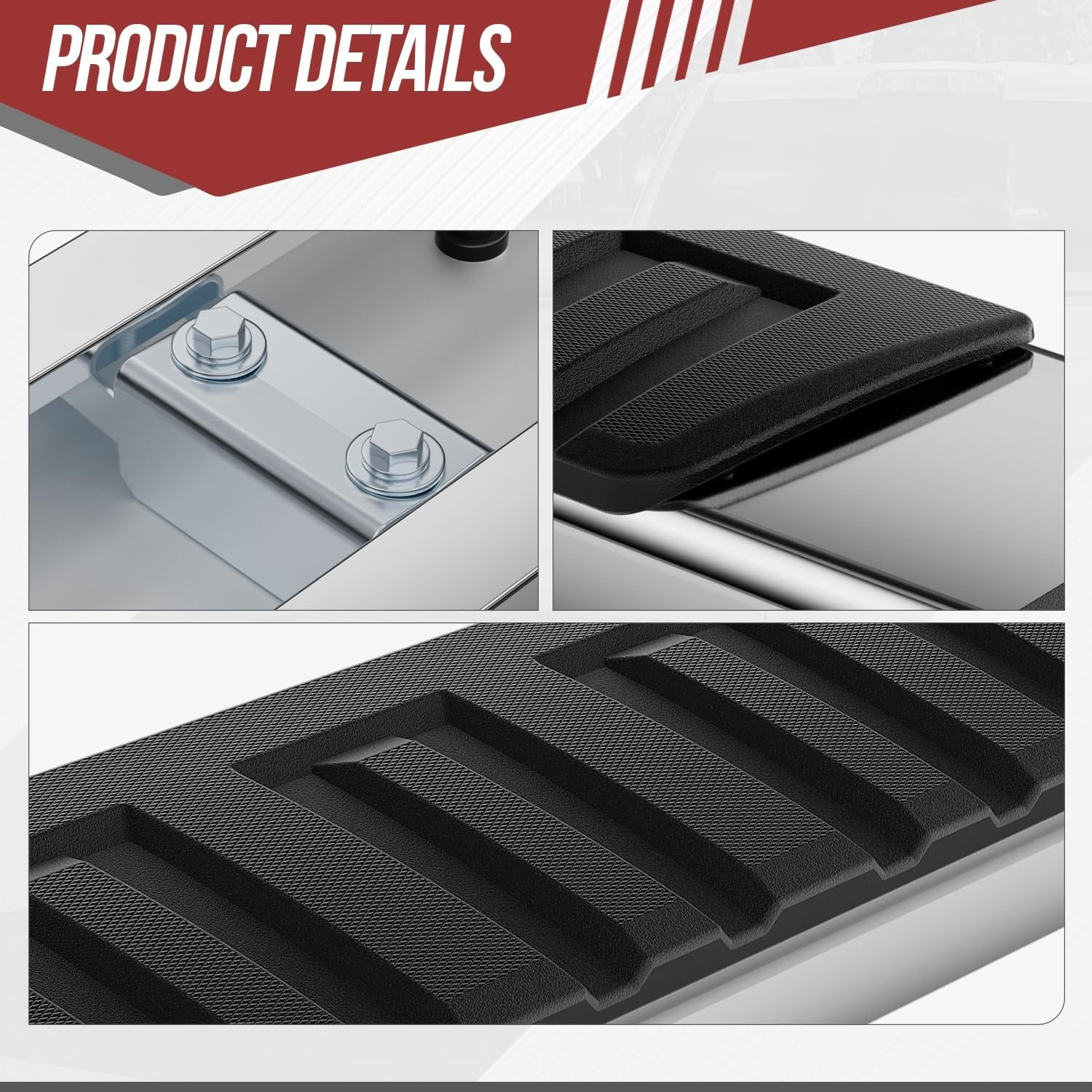 XIAOLONG 6.7" Running Boards Steps Bars Compatible with 2007-2019 ...