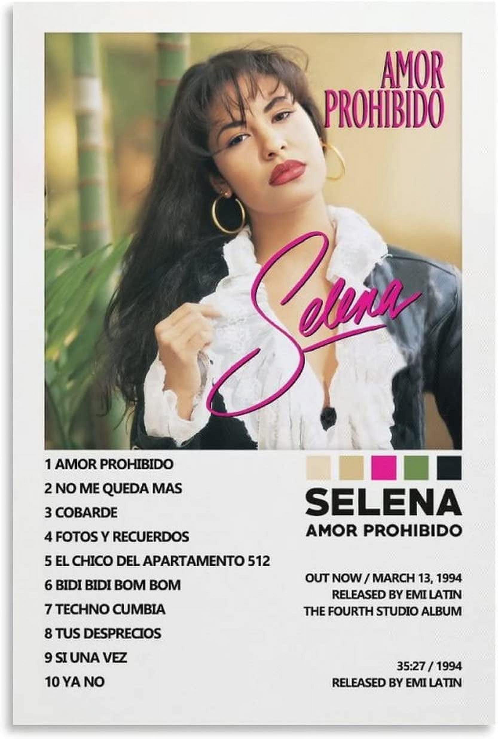 XIAOMB Selena Posters Amor Prohibido Poster Album Cover Poster for Room ...