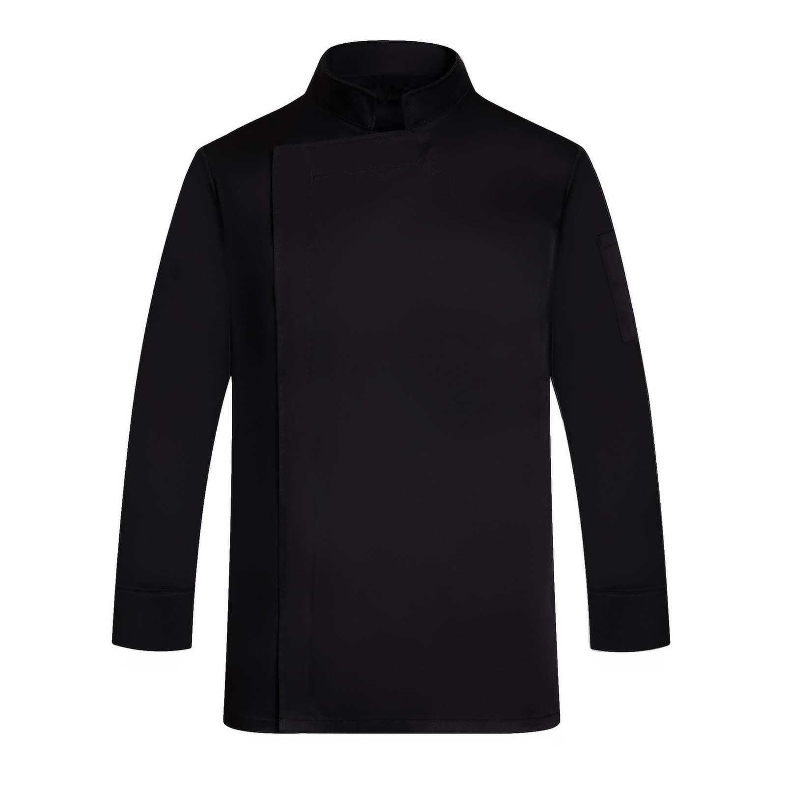 XIAONU Mens Long-Sleeve Mandarin Collar Work Tunic Overlap-Front ...