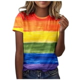 XIAONU Women's Striped-Pattern Short-Sleeve Tee Crew-Neck Weekend ...