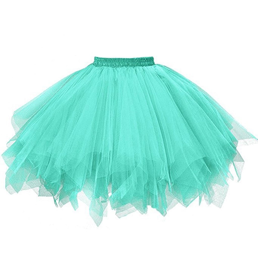 XIAONU Womens Skirts Candy Colored Tulle Puff Skirt With A Half Length ...
