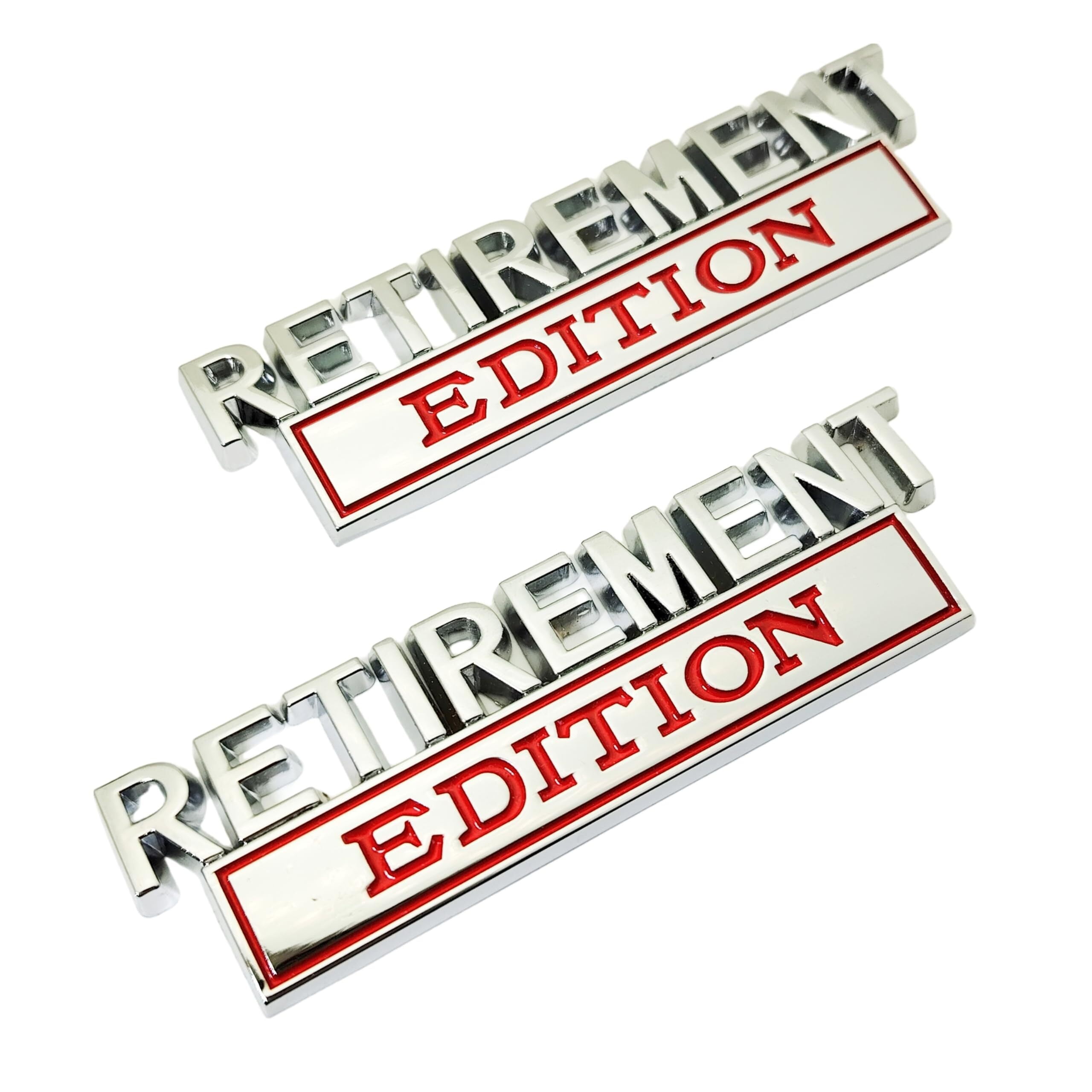 XIAOW 2Pcs Car Emblems, 3D Metal for Pickup Motorcycle F150 F250 F350, Retirement Edition Decals ...