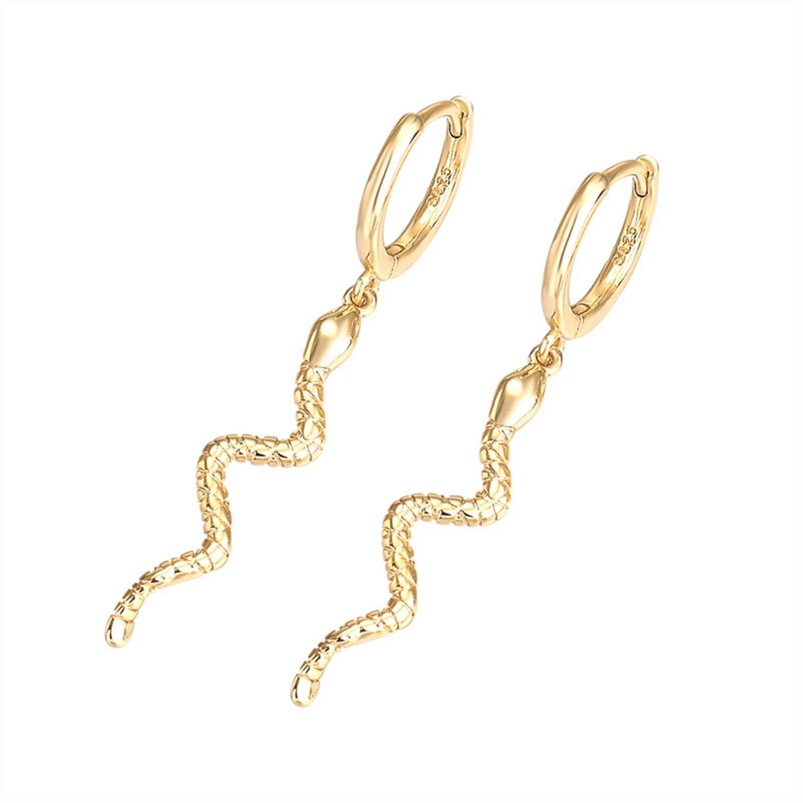 XIAOW Silver Earrings Snake-shaped S-shaped Earrings Ladies Glamour ...