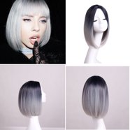 XIAQUJ Fashion Wig Short Haircut Curly Color Gradient Wigs Short ...