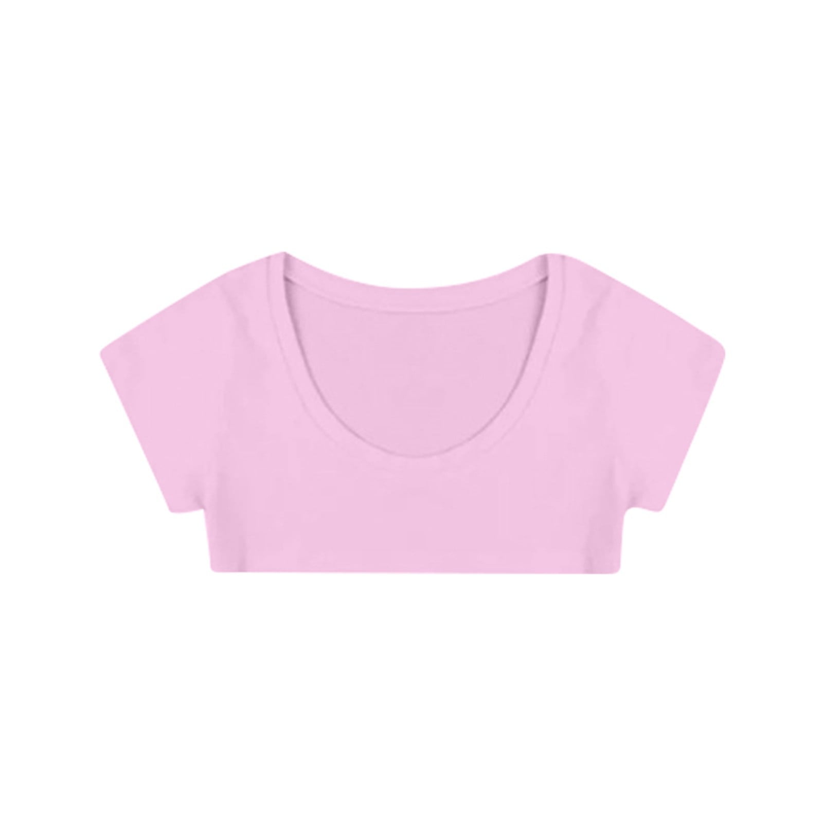Xiaquj Womens Summer Sexy Short Sleeve T Shirt Womens Solid Color