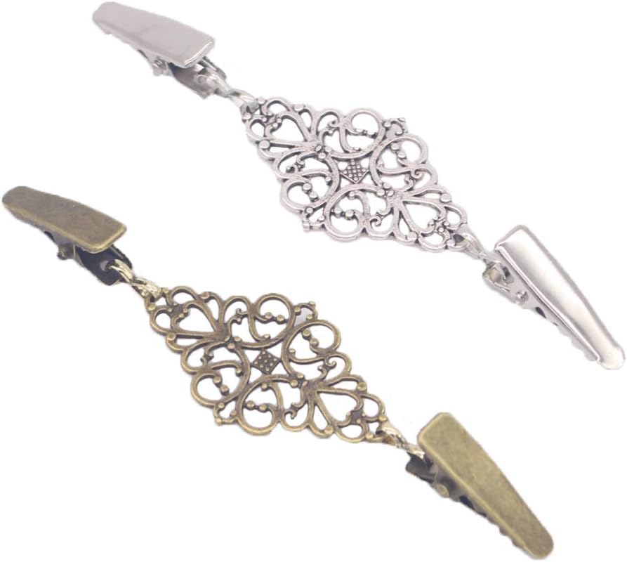 XIATIAN Cardigan Sweater Collar Clips Antiqued Shawl Clip,Stylish ...