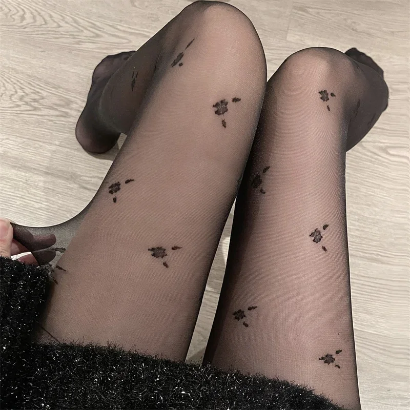 XIATIAN Floral Print Women Sexy Tights Pantyhose JK Japanese Style ...