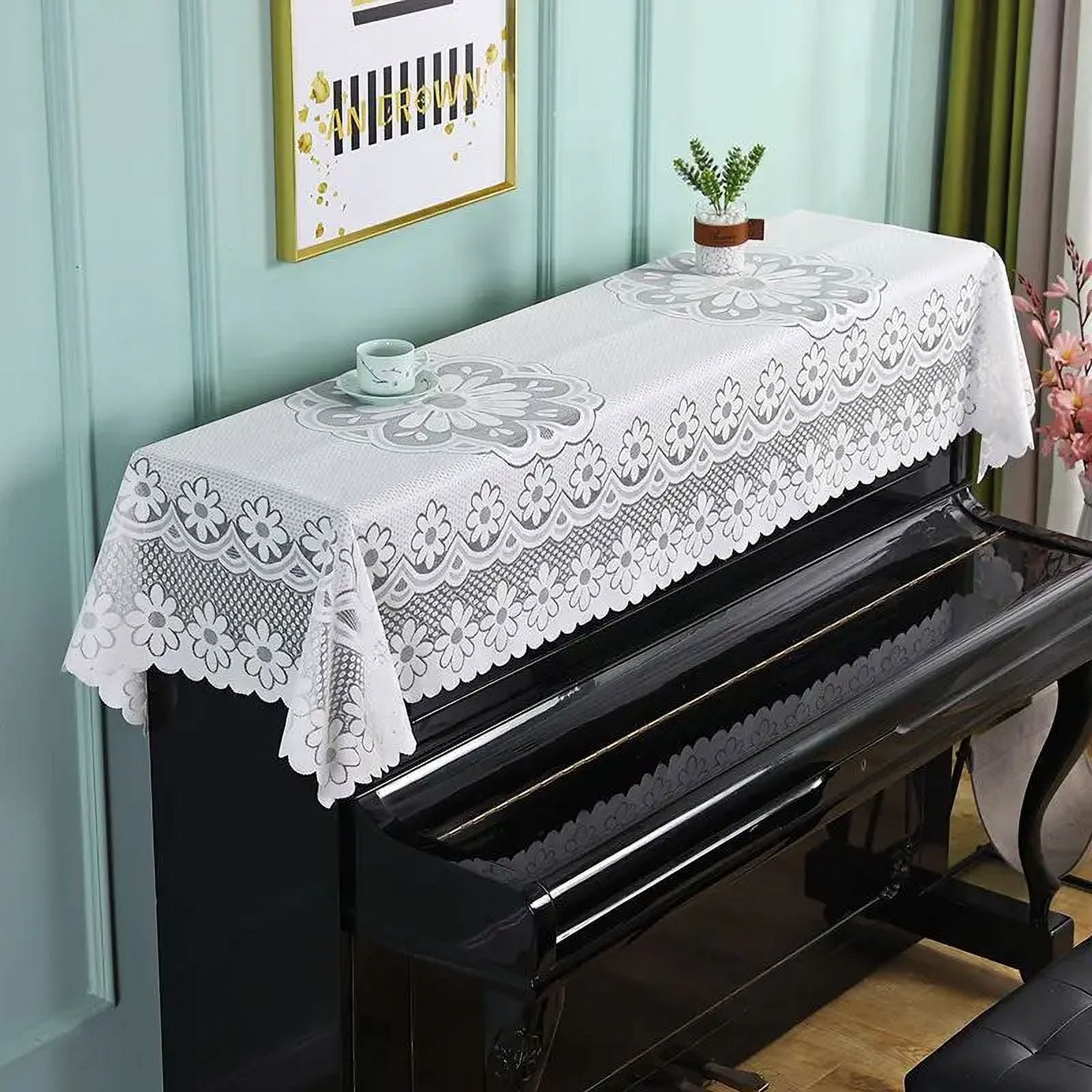 XIATIAN Household Decorative Piano Dust Cover Minimalist Lace Piano ...