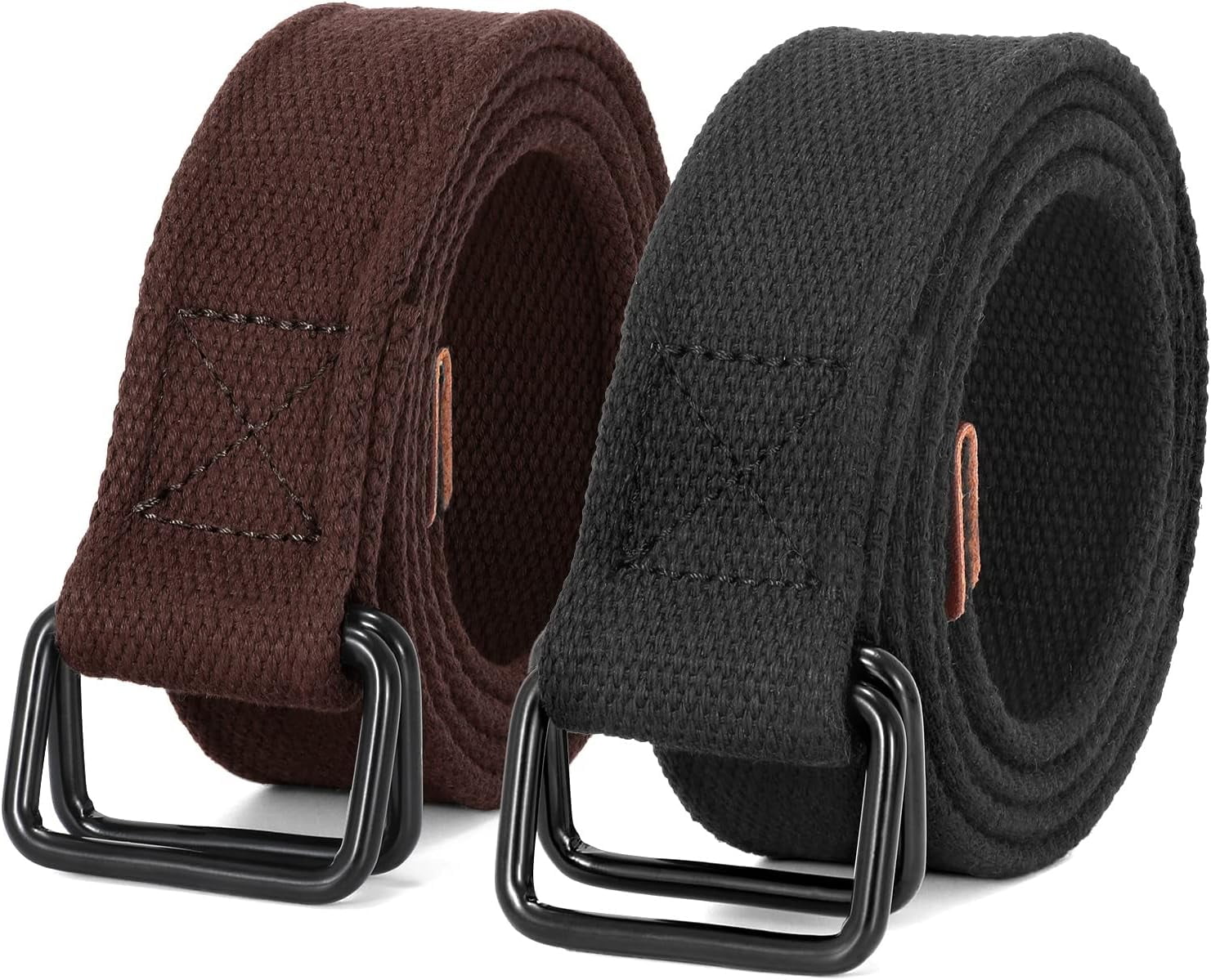 XIATIAN Men Canvas Fabric Belts Casual Web Cloth Belts with Black ...