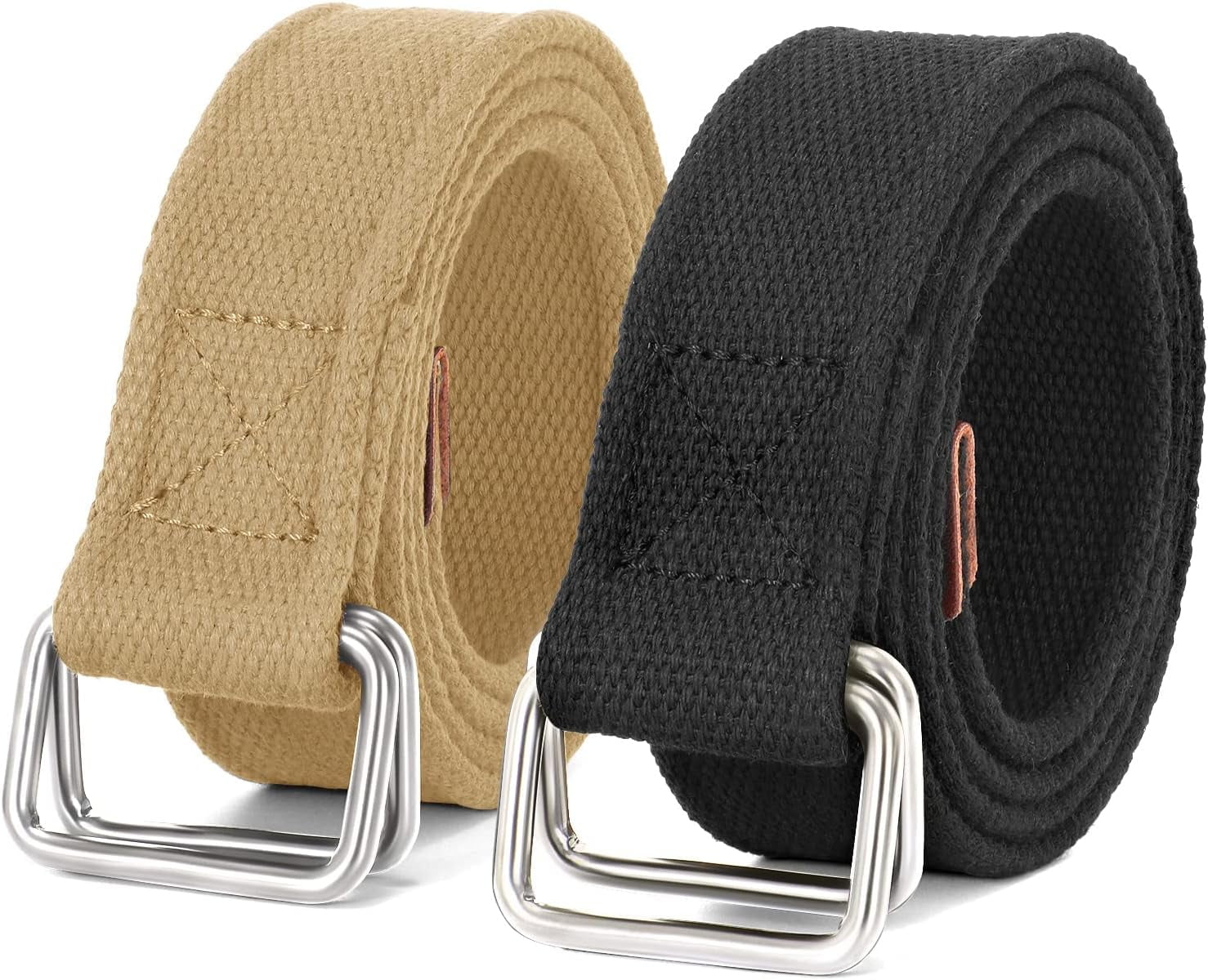 XIATIAN Men Canvas Fabric Belts Casual Web Cloth Belts with Black ...