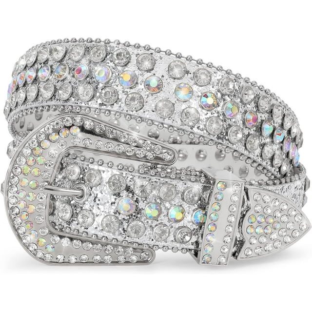 XIATIAN Men Women Rhinestone belt Western Cowgirl Cowboy Vintage Bling Crystal Diamond Studded ...