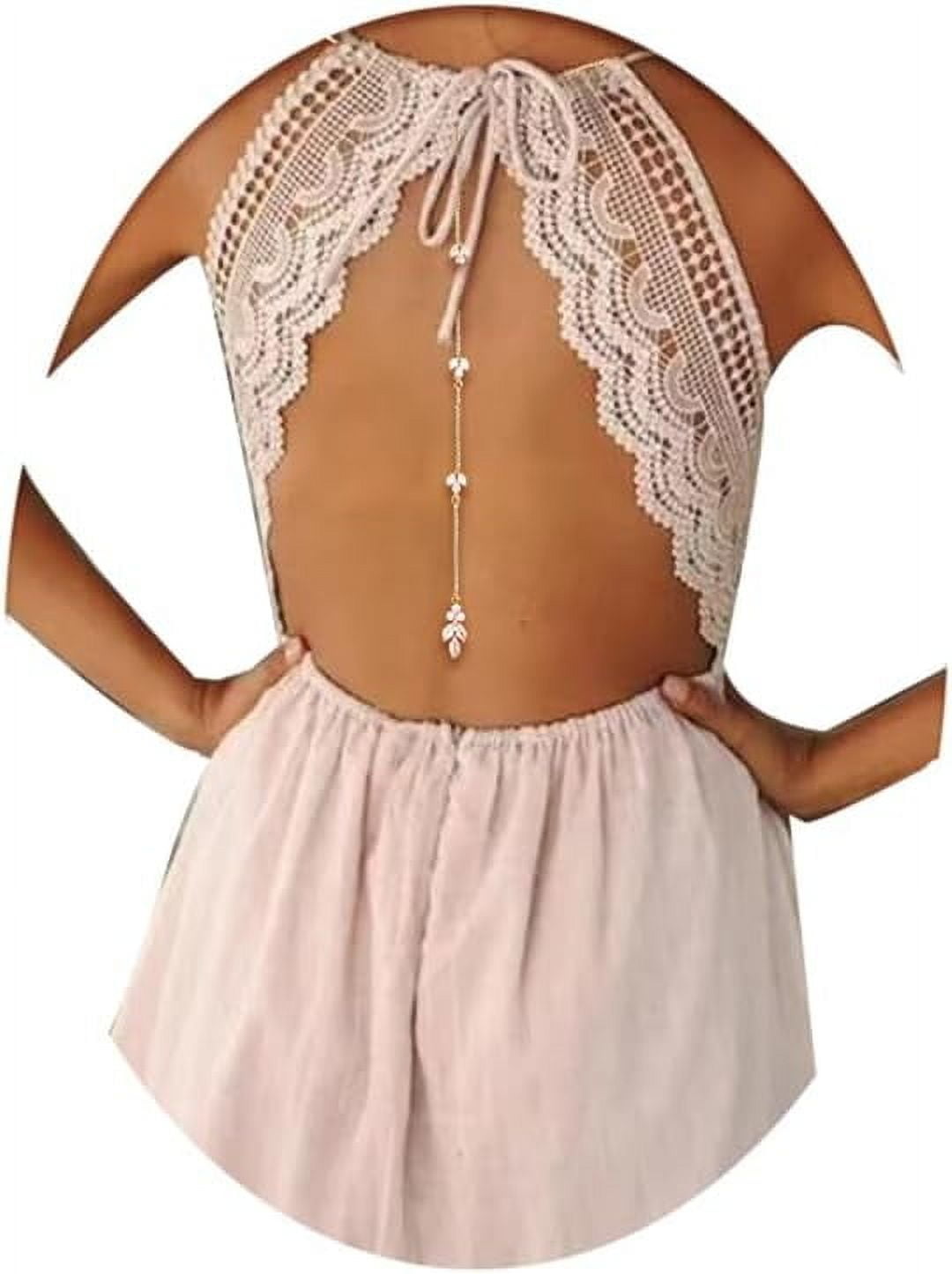 XIATIAN Rhinestone Back Chain Necklace for Backless Dress Back Necklace ...
