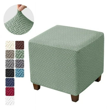 PiccoCasa Small Stretch Ottoman Slipcover, Soft Fit Footstool Cover ...