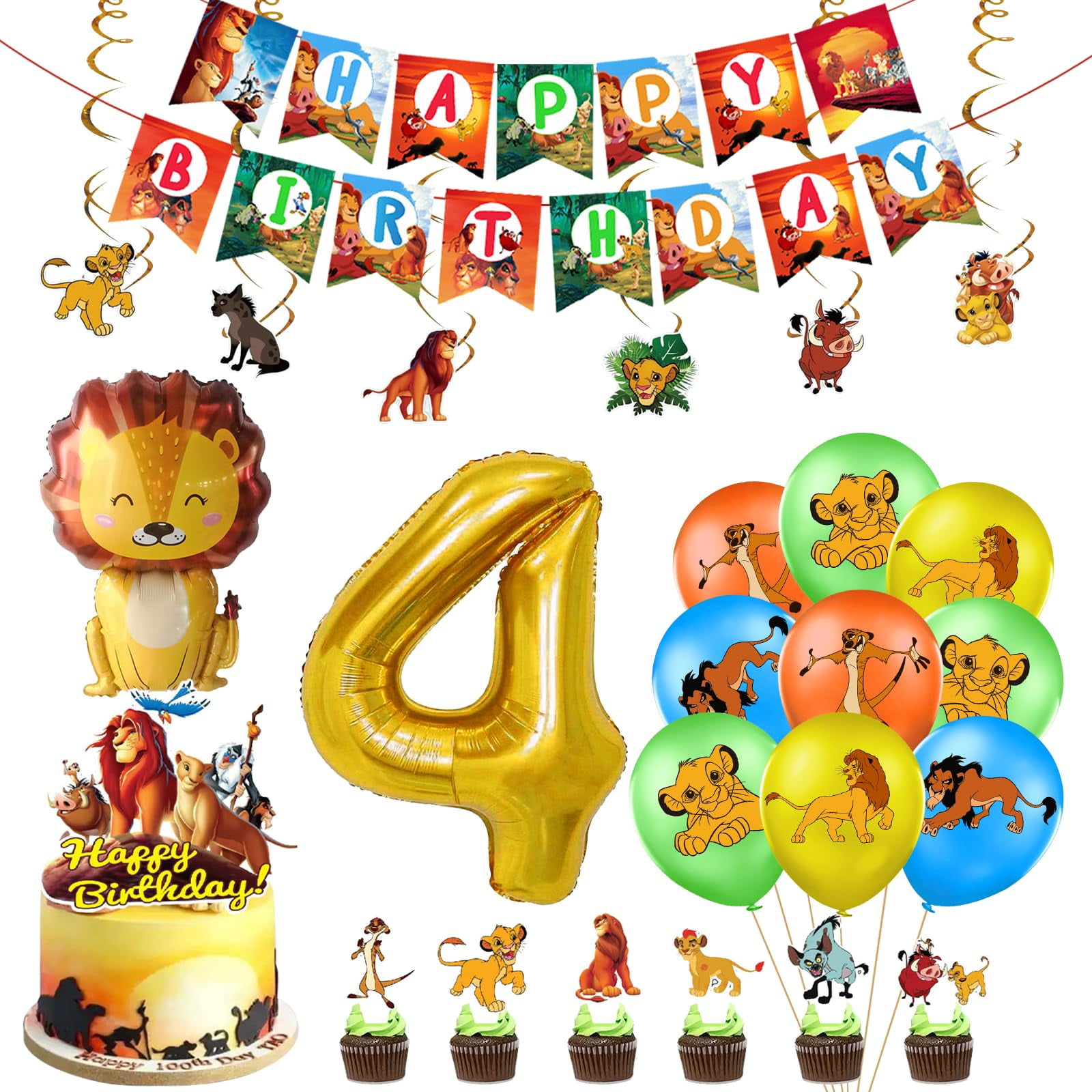XIAYUSKA Lion King 4th YPF5 Birthday Party Supplies, Theme Birthday ...