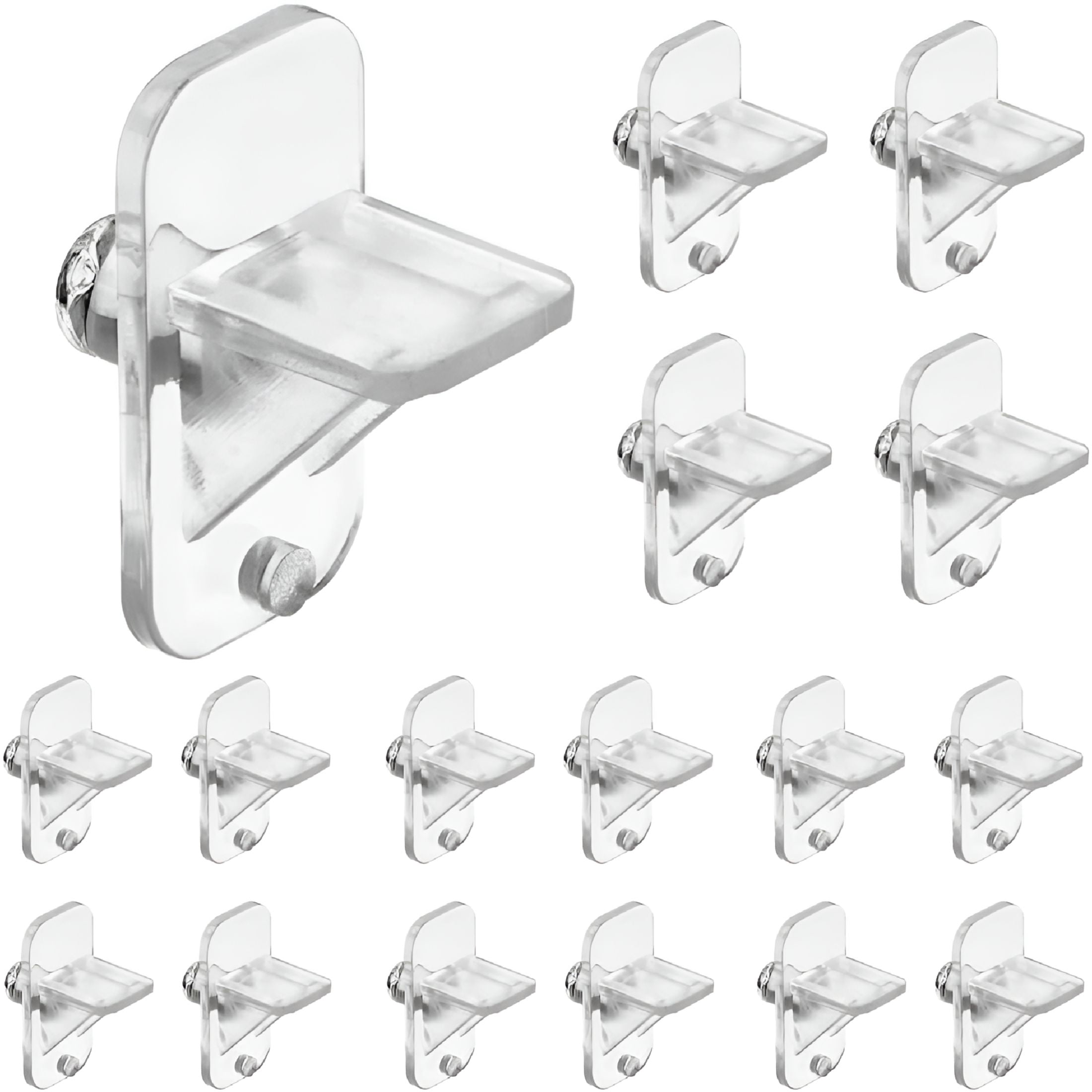 XIBUFE 1/4 Inch Plastic Shelf Pegs, 20PCS Cabinet Shelf Supports ...