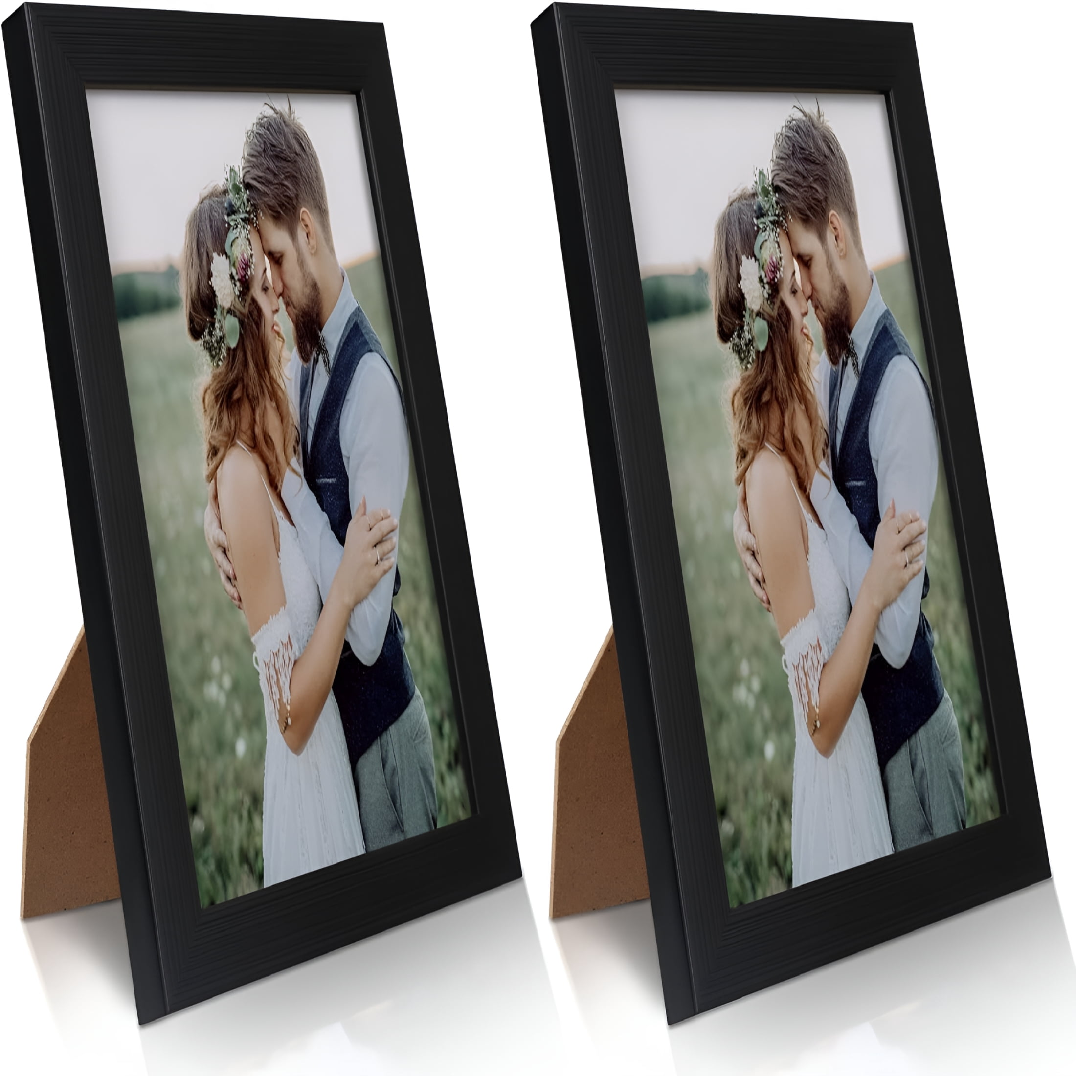 XIBUFE 2 Pack 5X7 Picture Frame,Black Picture Frame for Wall and ...