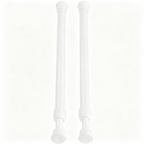 XIBUFE 2 Pack Small Spring Tension Curtain Rod 12 to 20 Inch,Thin ...